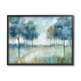 Stupell Industries Abstract Blue Woodland Path Trees Landscape Painting ...