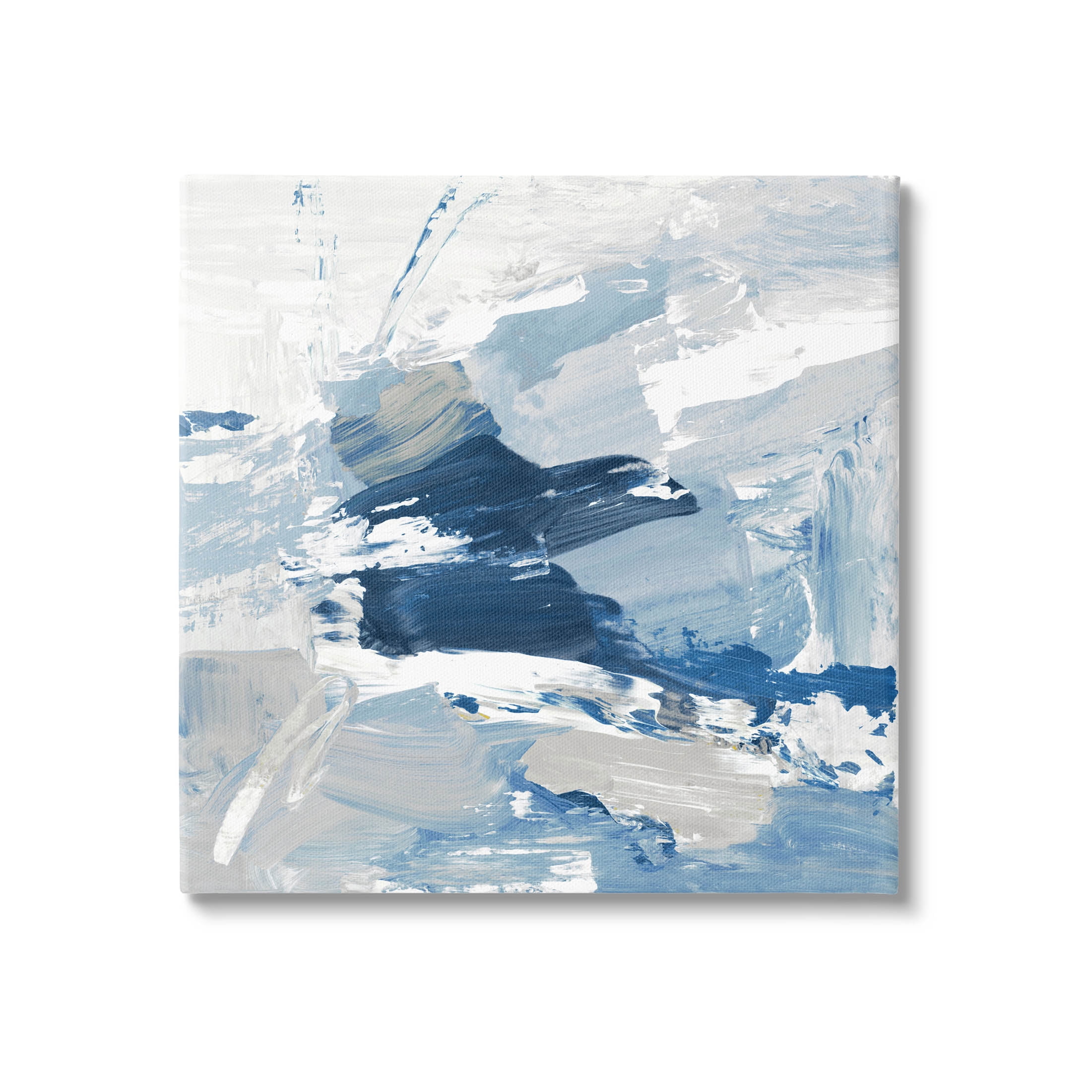 Stupell Industries Abstract Brushed Blue Painting Painting Gallery ...