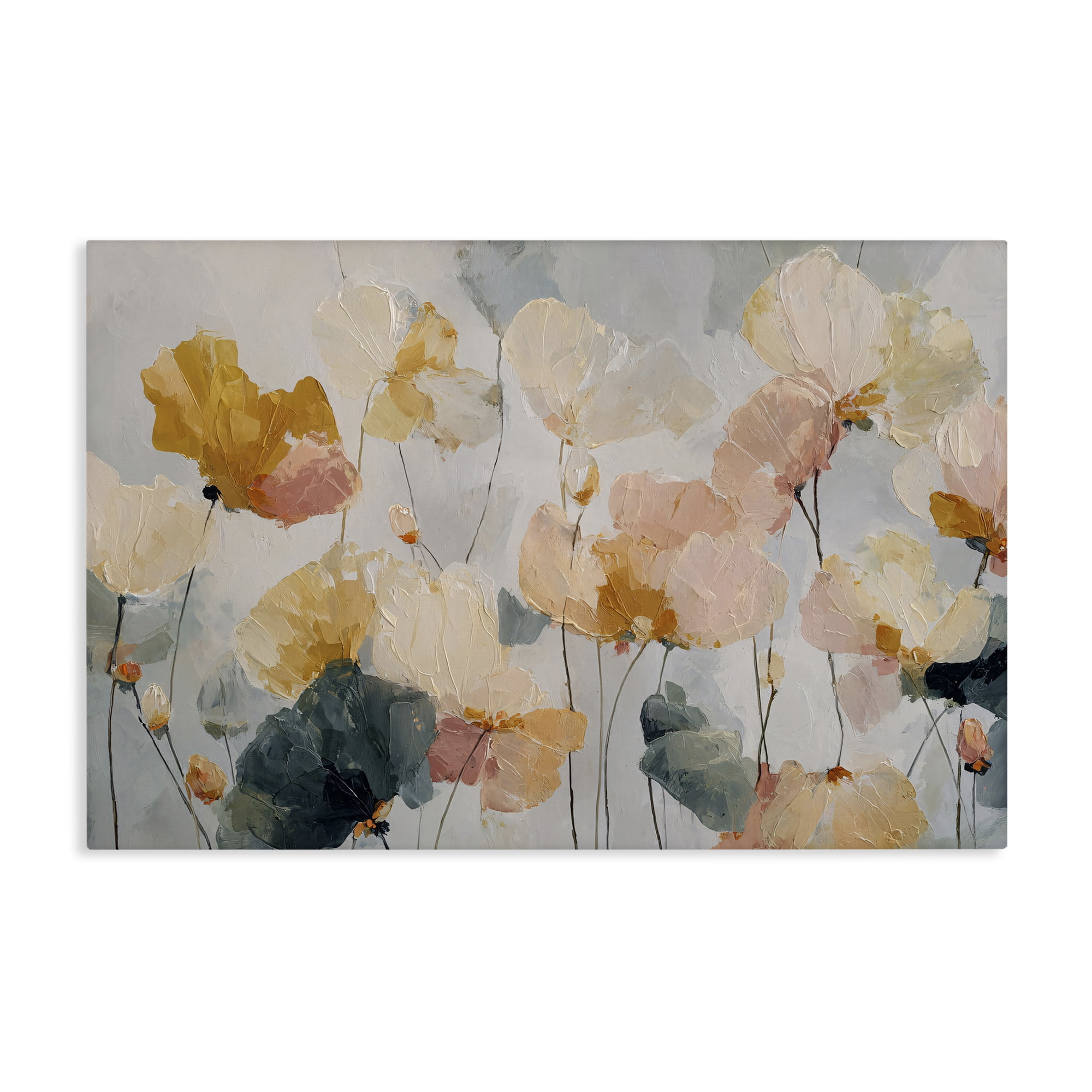 Stupell Industries Abstract Brushed Petals Canvas Wall Art, design by ...