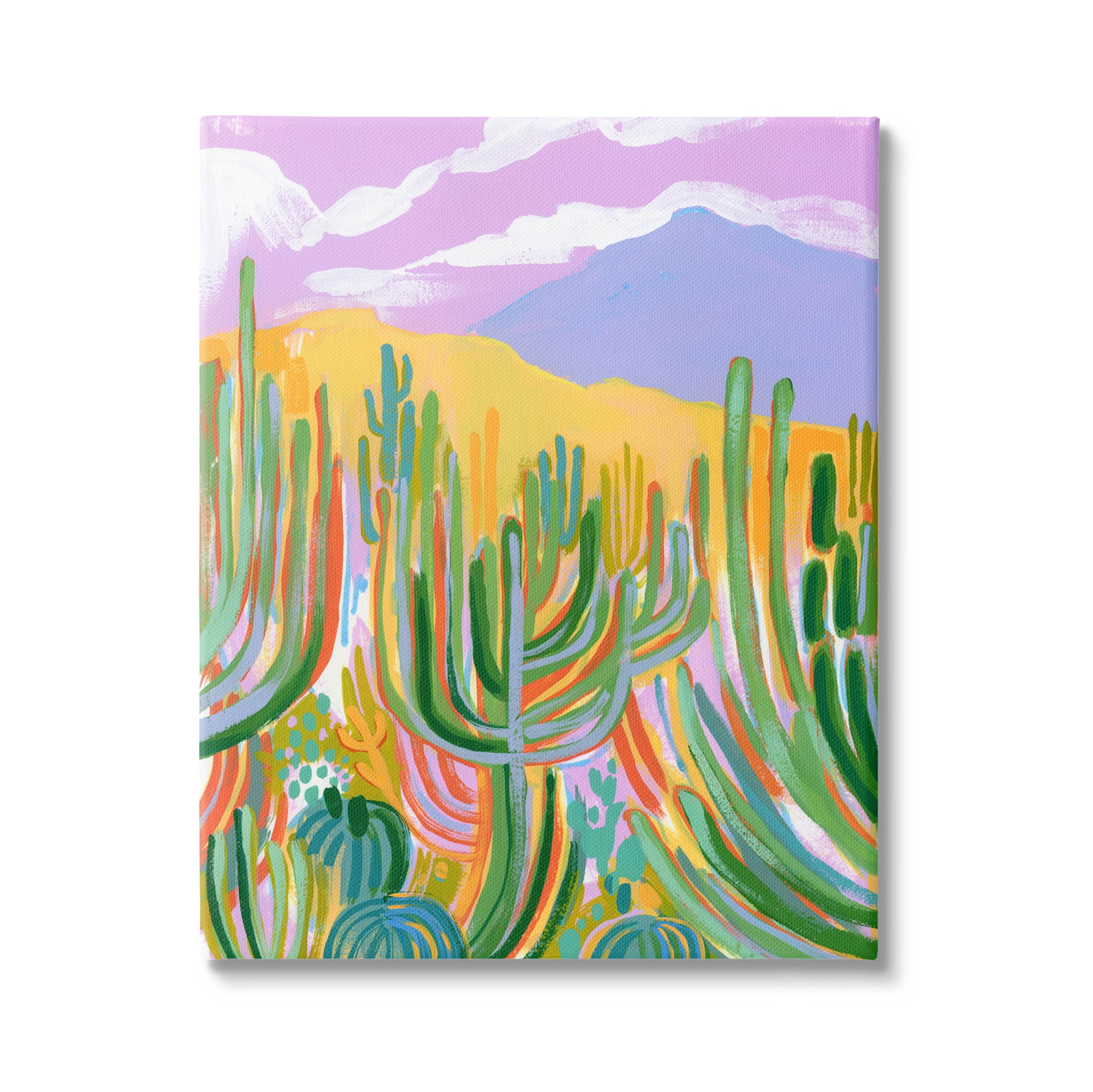 Stupell Industries Abstract Cactus Plants Desert Dunes Painting Gallery ...