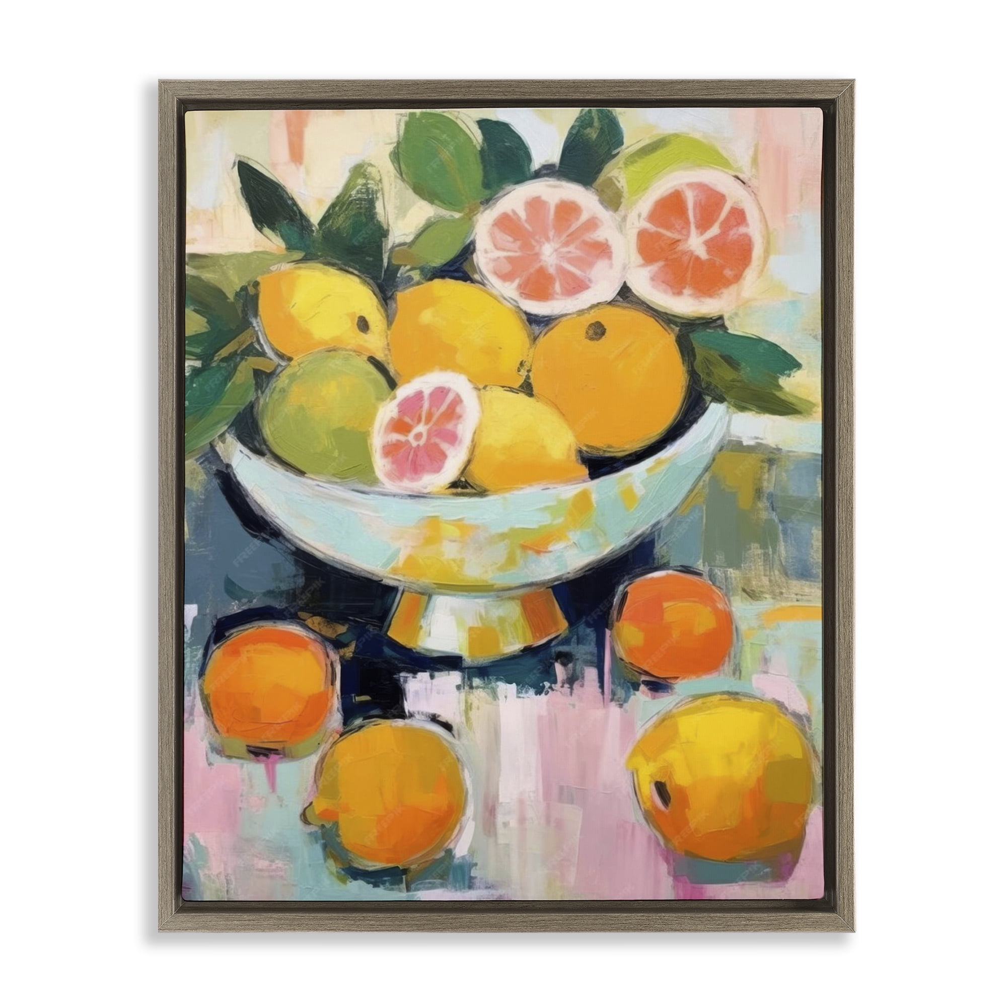 Stupell Industries Abstract Citrus Still Life Food & Beverage Painting ...