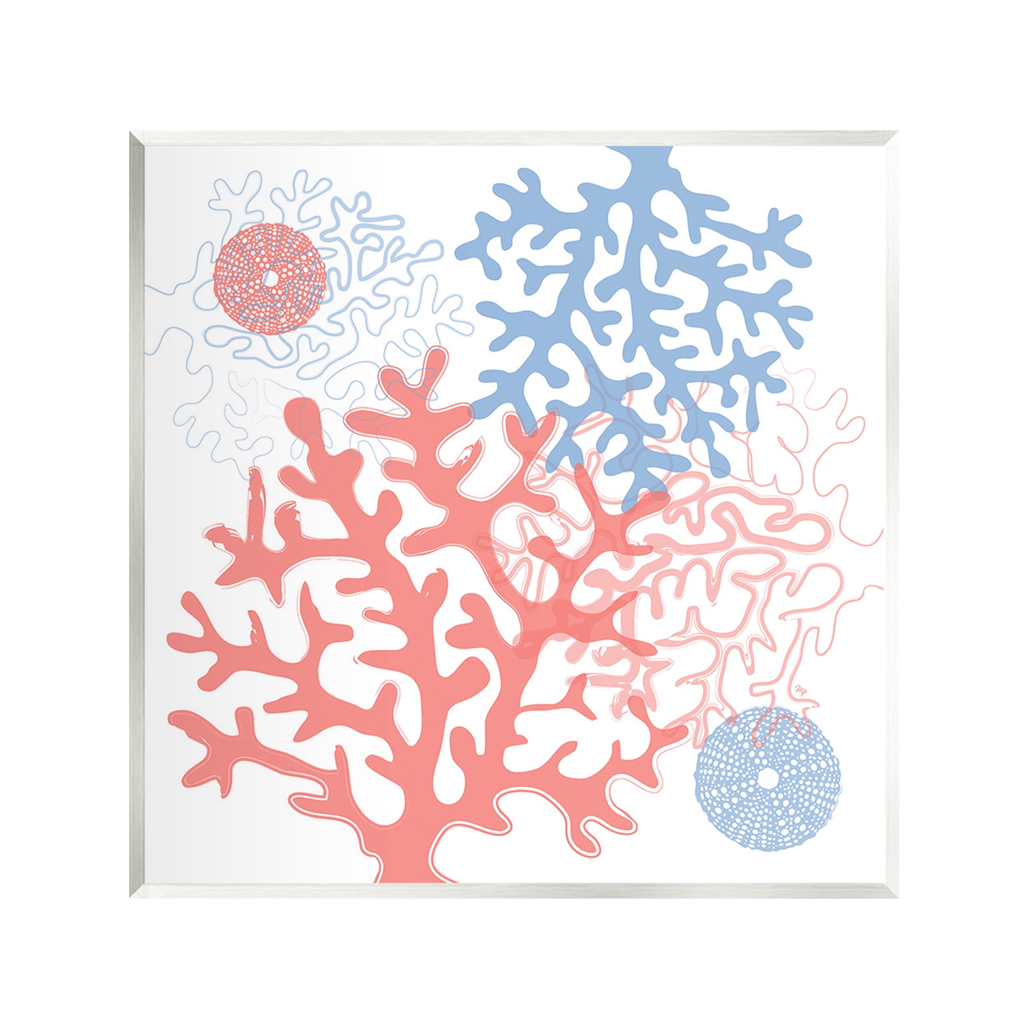 Stupell Industries Abstract Coral & Urchins Abstract Painting Unframed ...