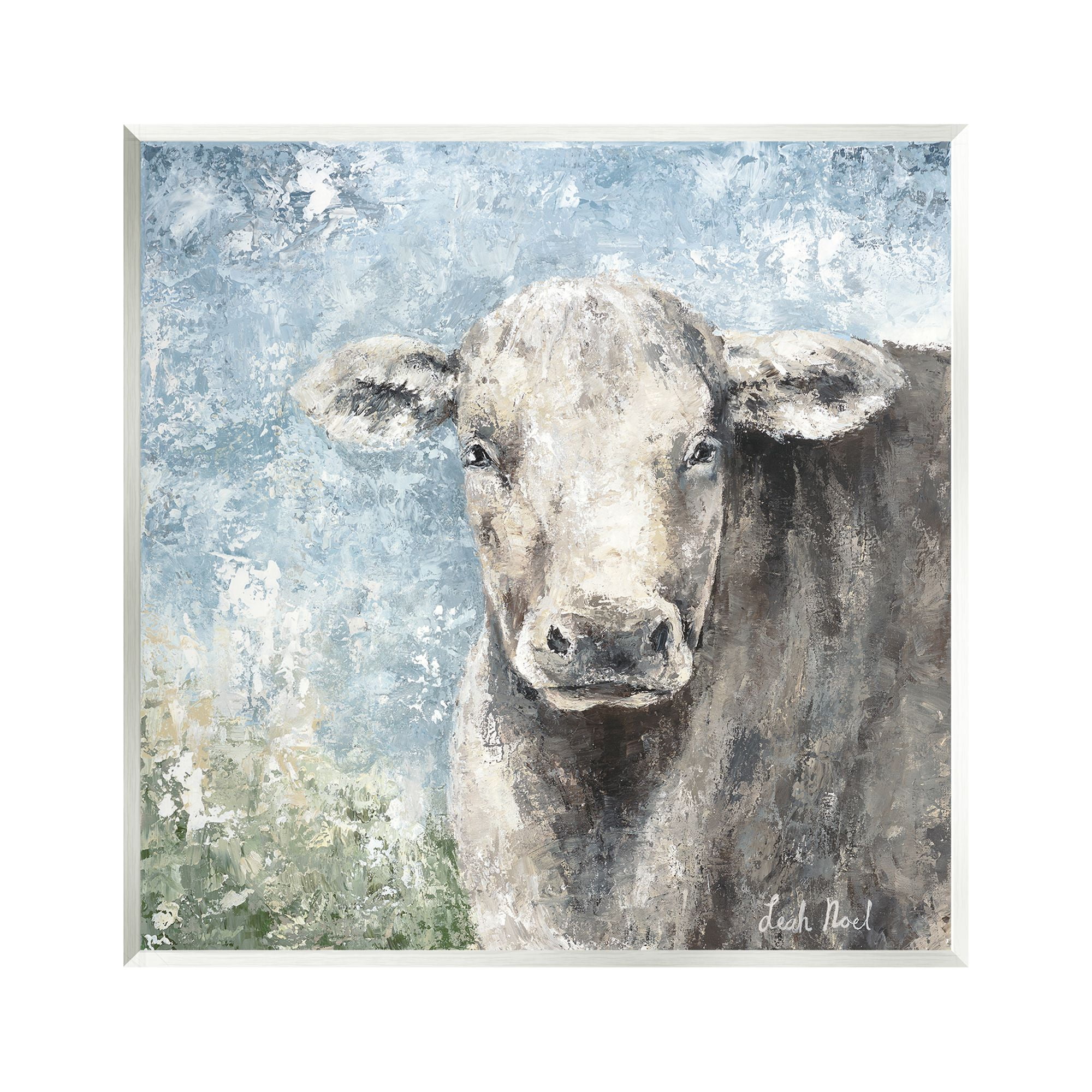 Stupell Industries Abstract Dappled Cow Portrait Animals & Insects ...
