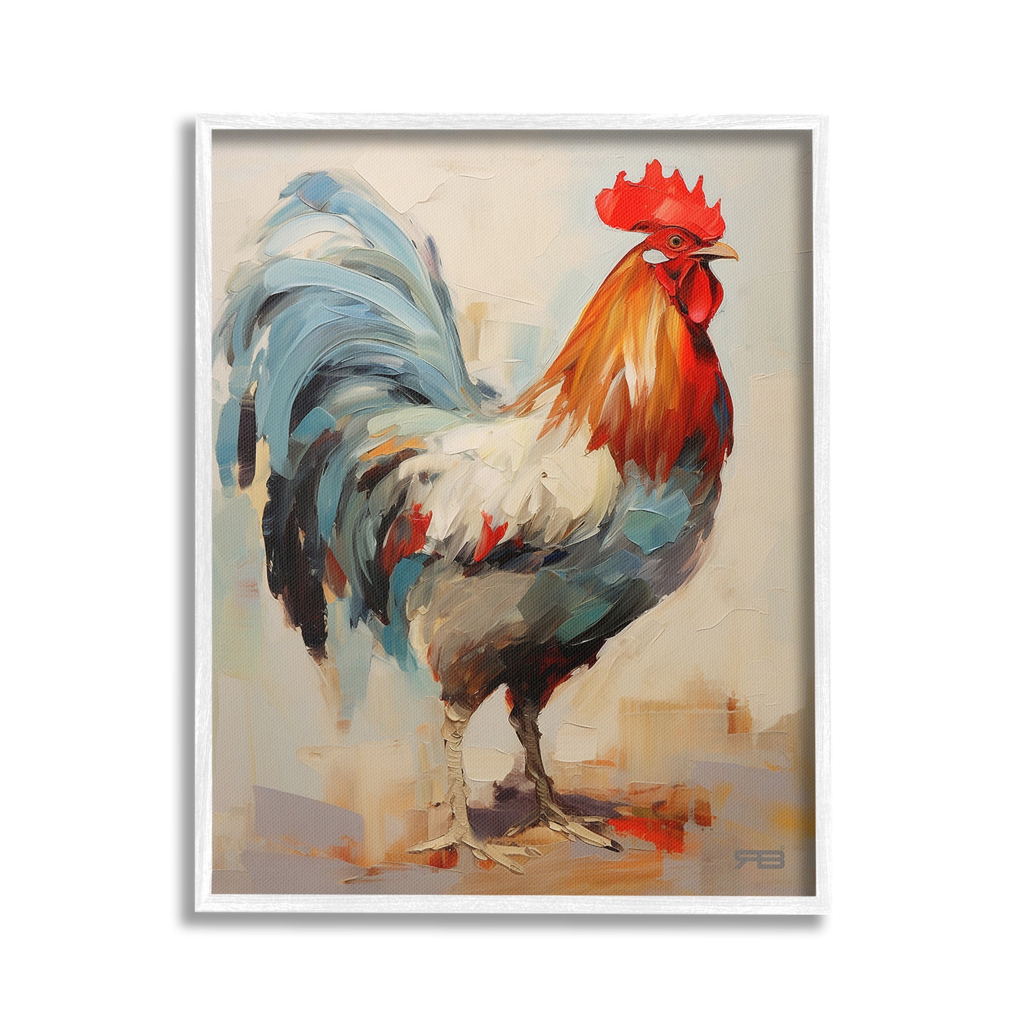 Stupell Industries Abstract Farmhouse Hen Animals & Insects Painting ...