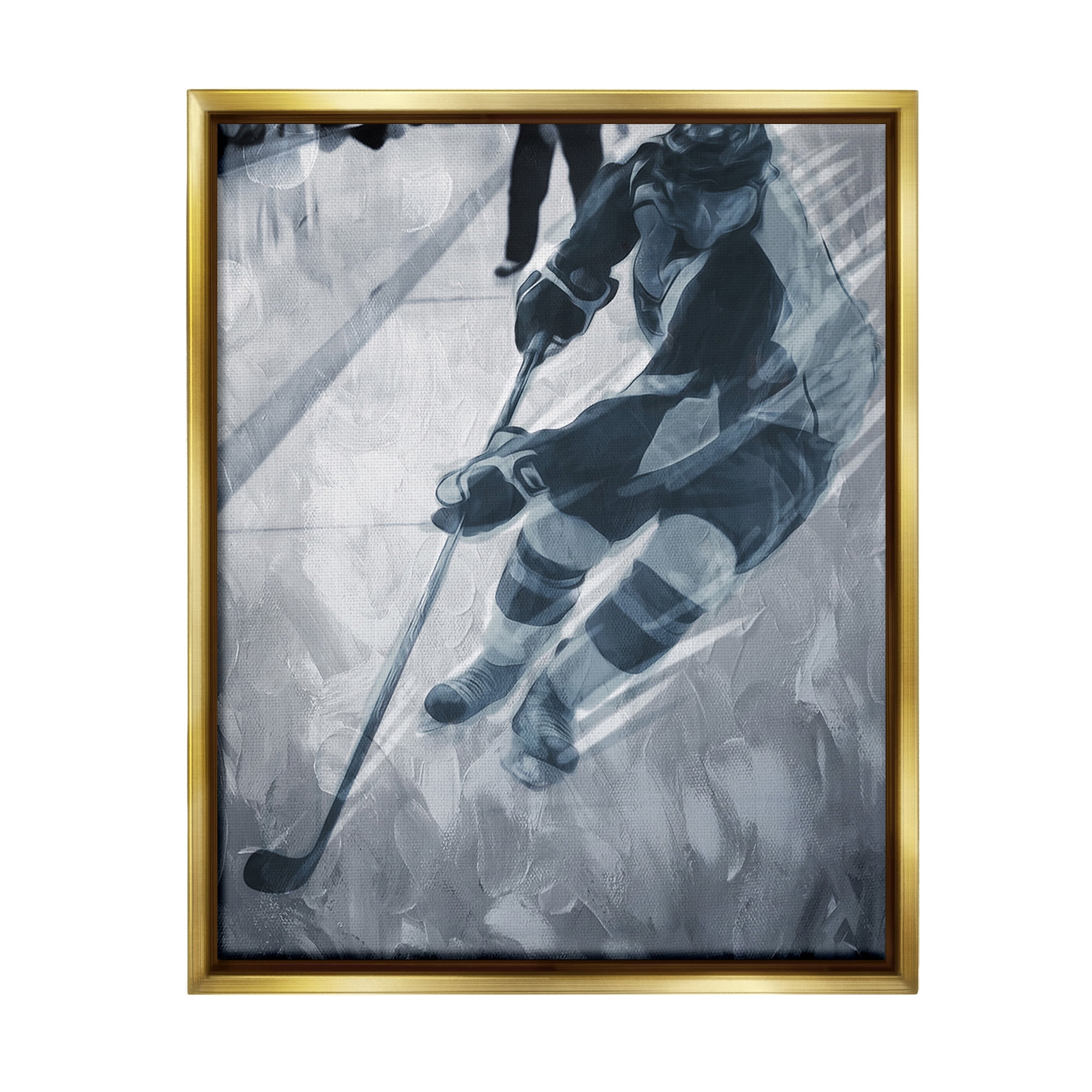 Free Shipping! Stupell Industries Abstract Hockey Player Floating ...