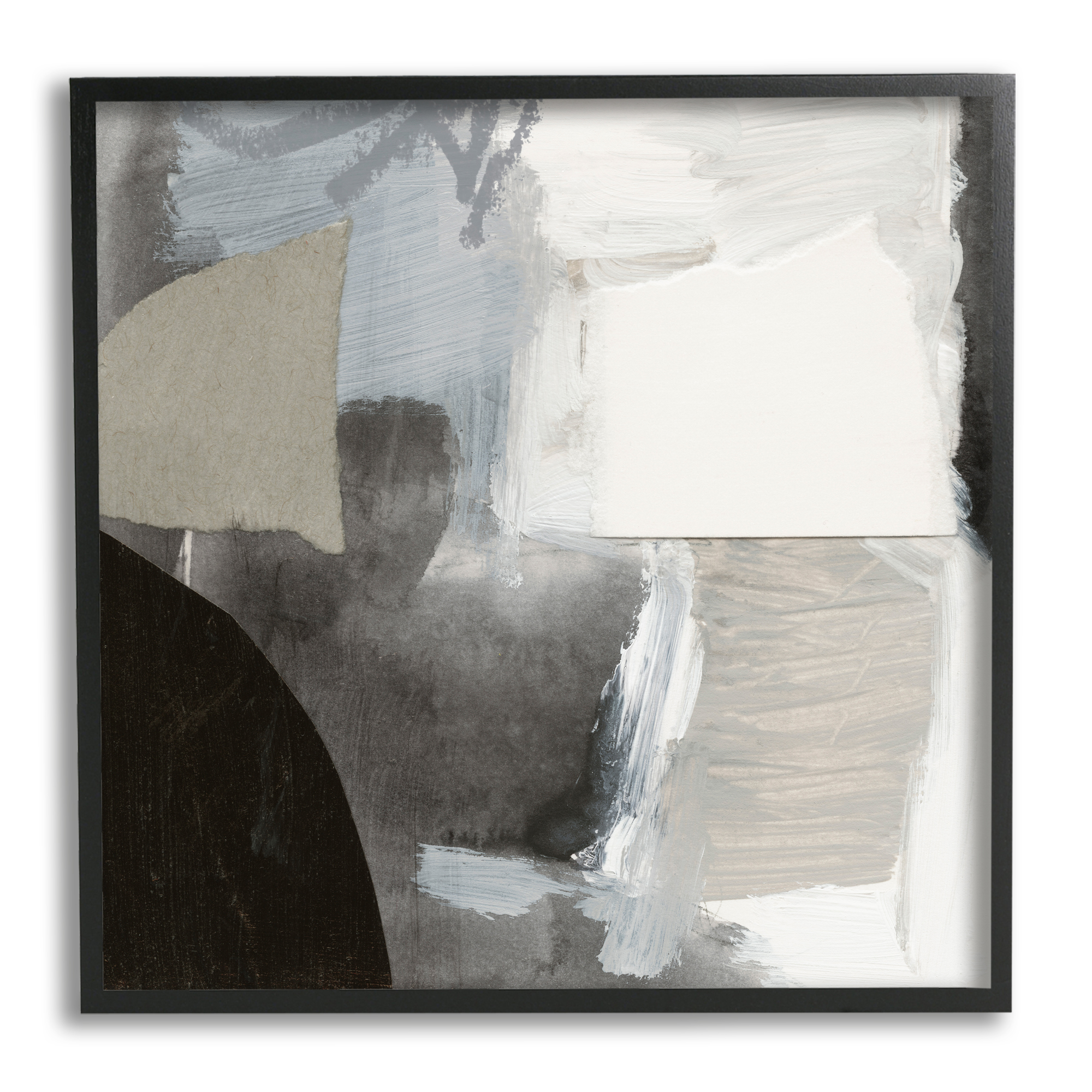 Stupell Industries Abstract Layered Collage Structured Shapes Paint ...