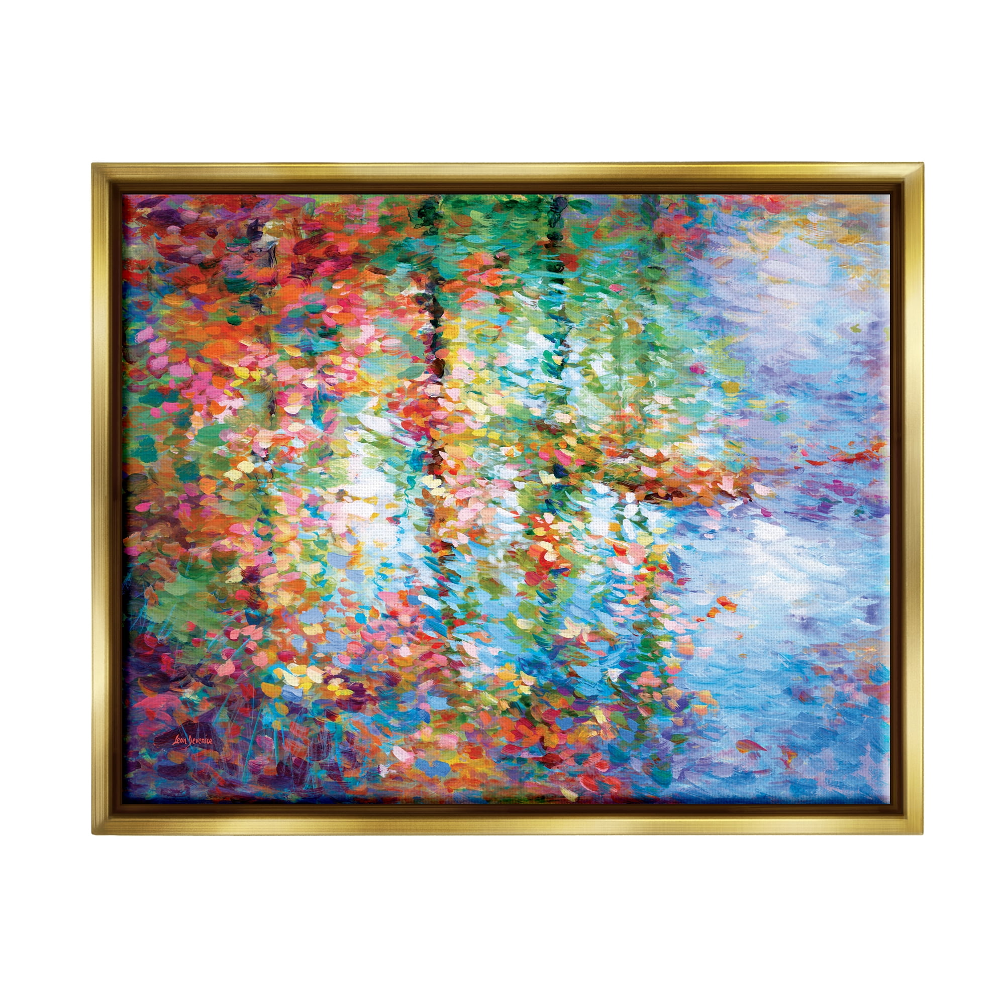 Stupell Industries Abstract Leaves Colorful Reflections Landscape ...