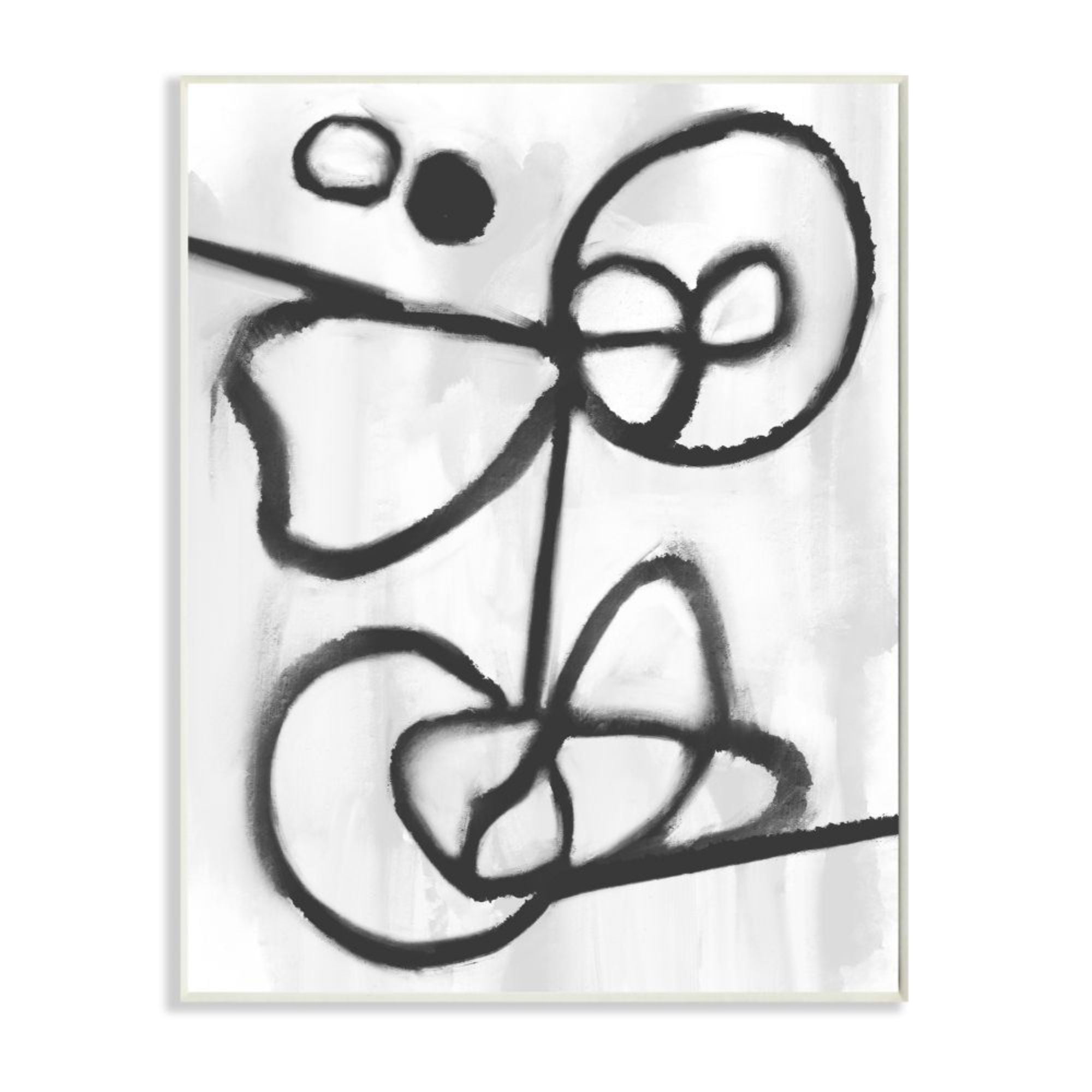 Stupell Industries Abstract Linework Organic Shapes Black White Design ...