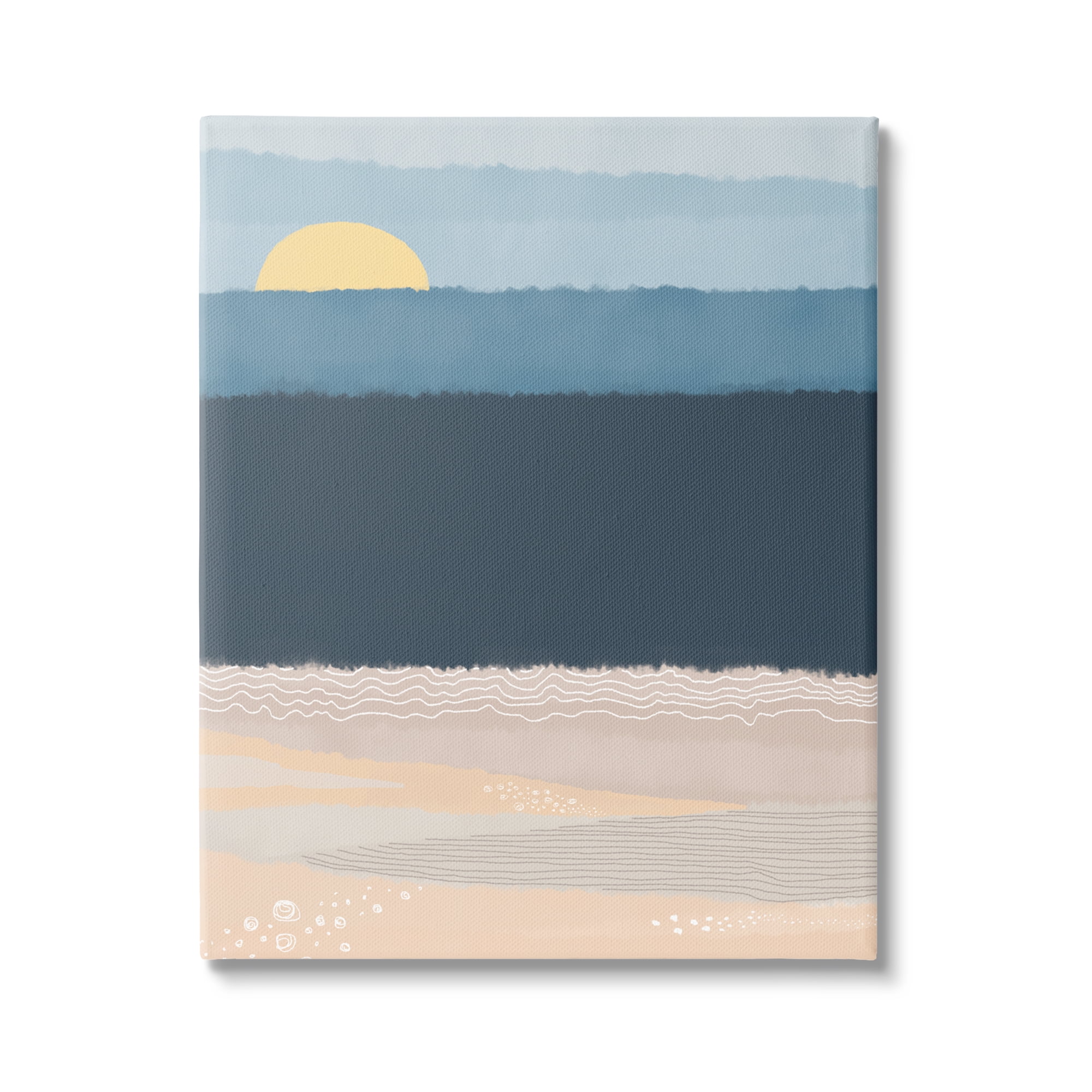 Stupell Industries Abstract Ocean Shore Shining Sun Over Coast Graphic ...