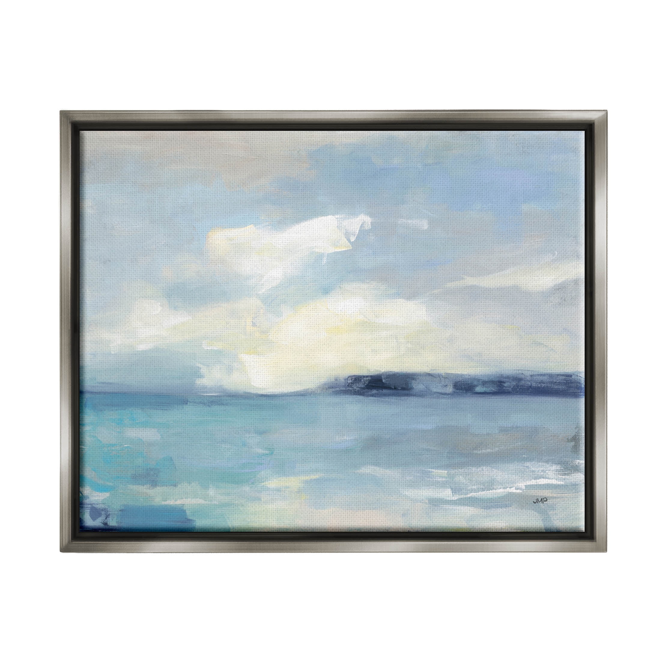 Stupell Industries Abstract Ocean View Landscape Painting Luster Gray ...