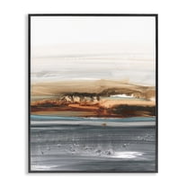 Stupell Industries Bold Paint Strokes Abstract Painting Black Framed ...
