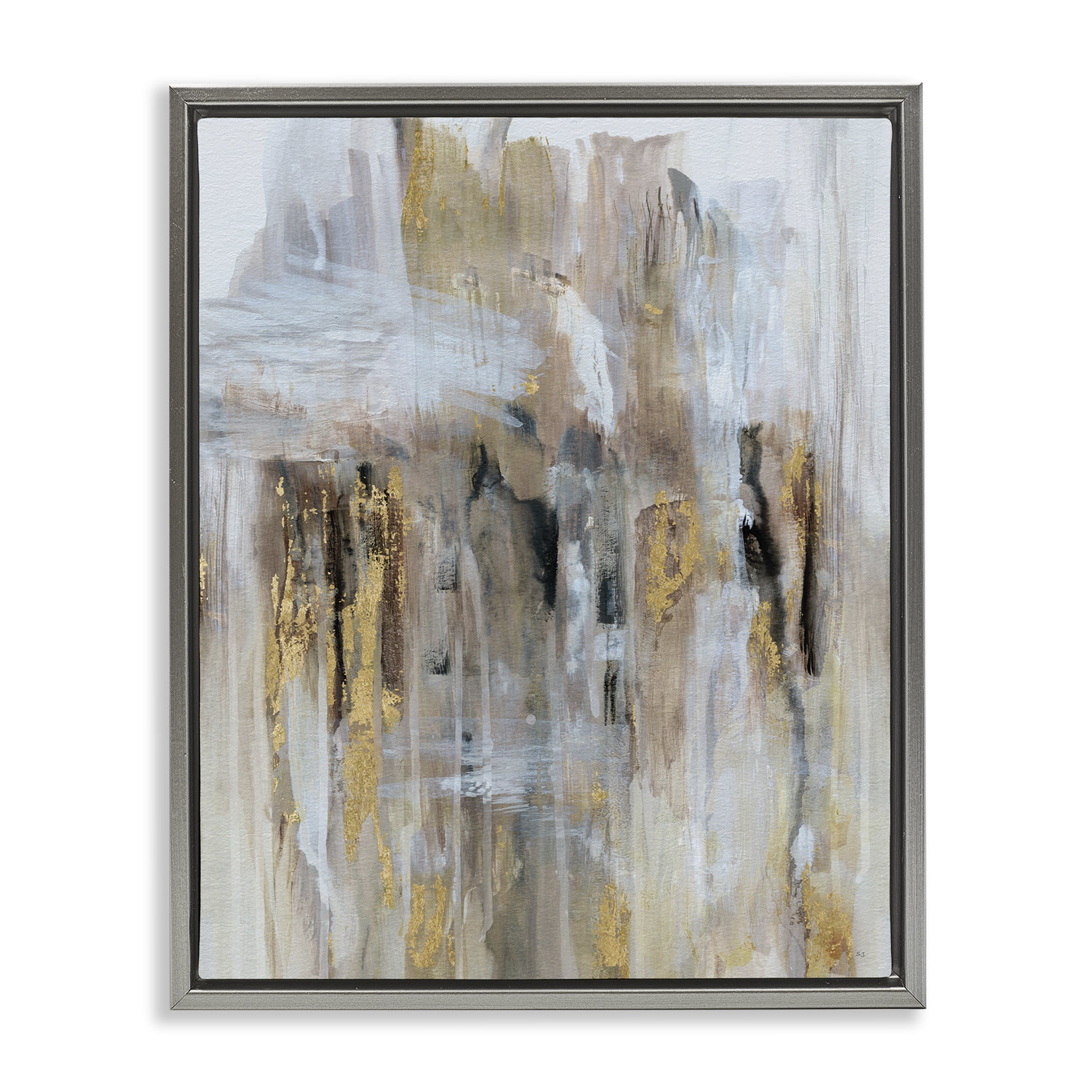 Stupell Industries Abstract Paint with Glam Accents Abstract Painting ...
