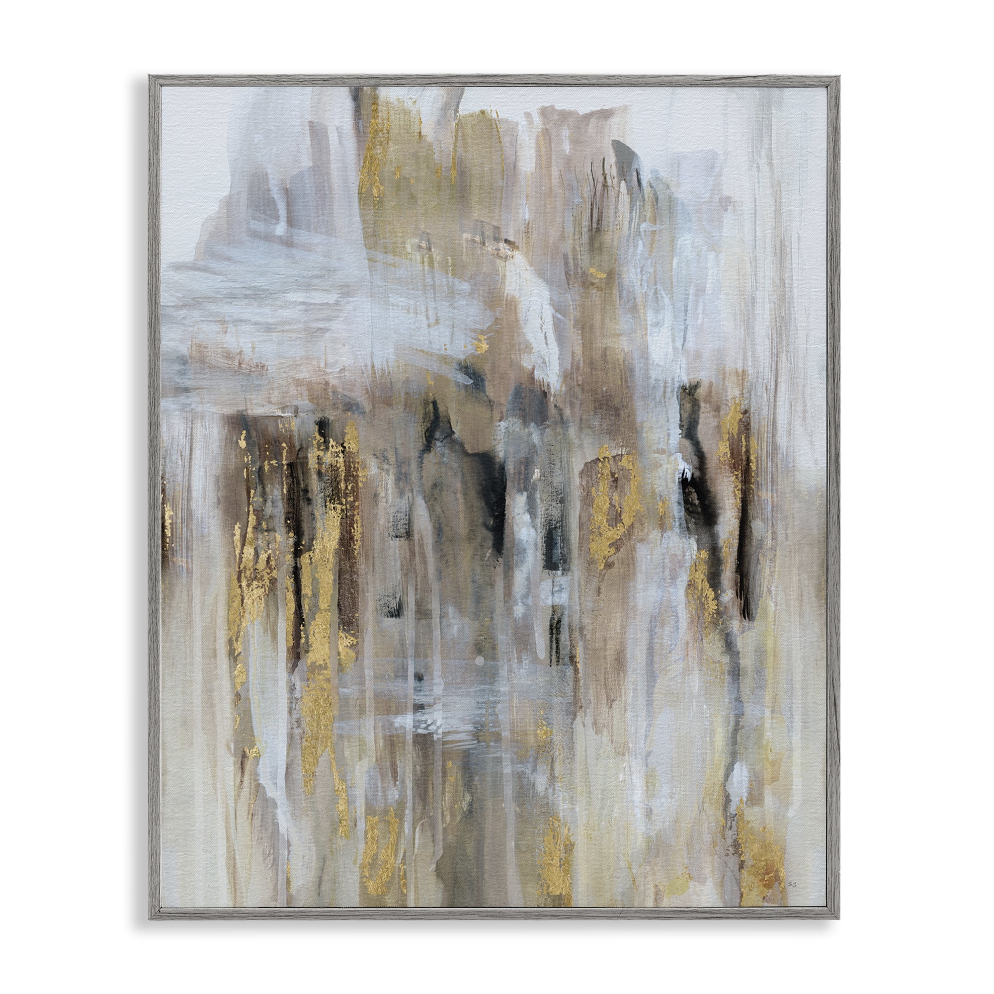 Stupell Industries Abstract Paint with Glam Accents Abstract Painting ...