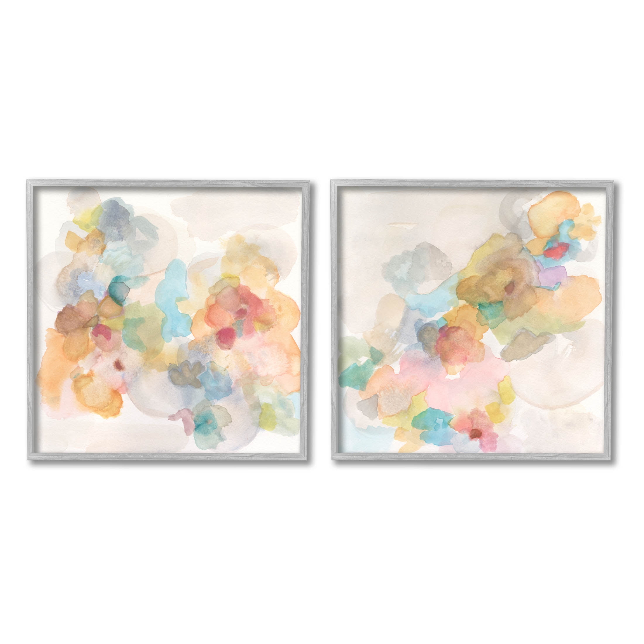Stupell Industries Abstract Pastel Watercolor Composition Painting Gray ...