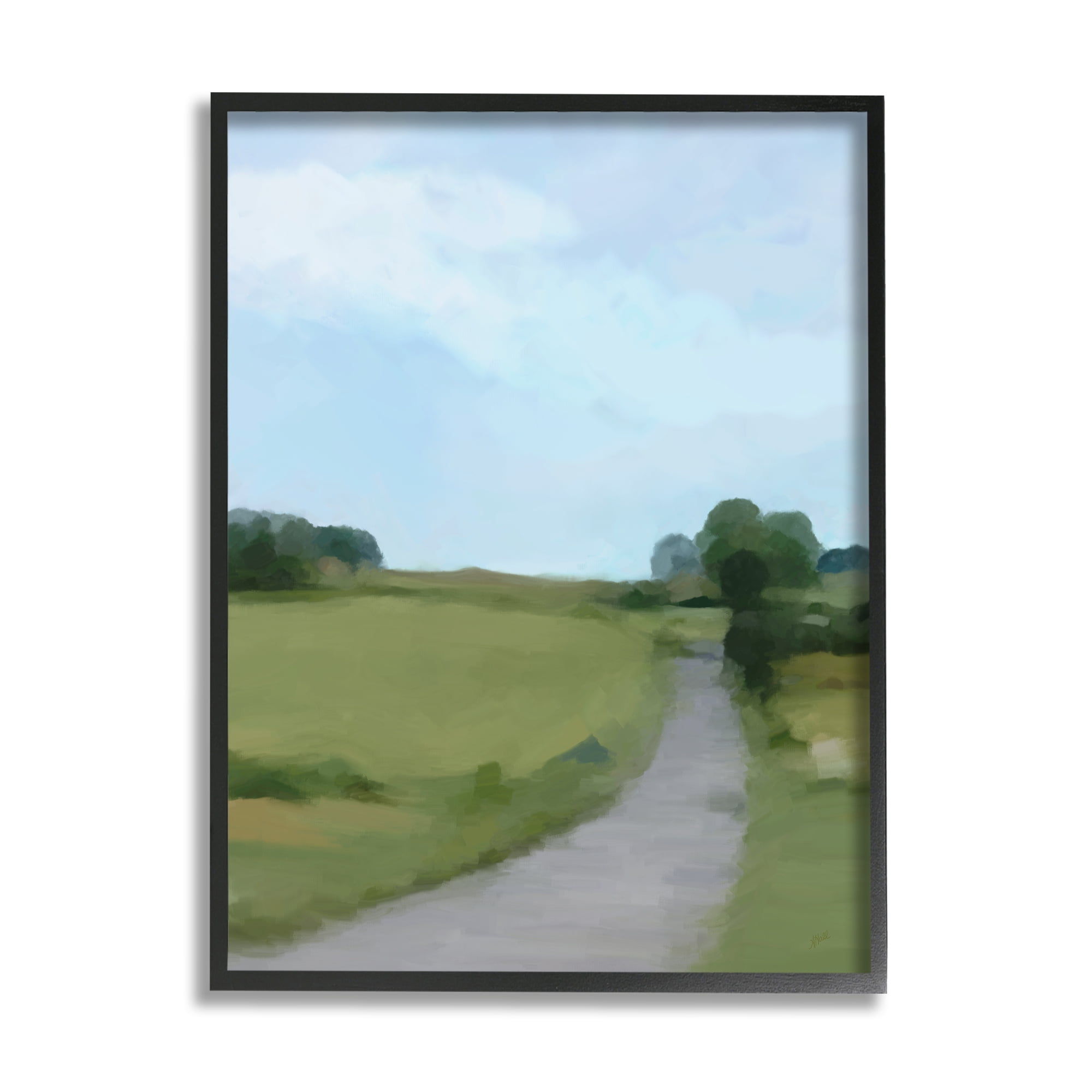 Stupell Industries Abstract Path Through Grassland Rural Landscape ...