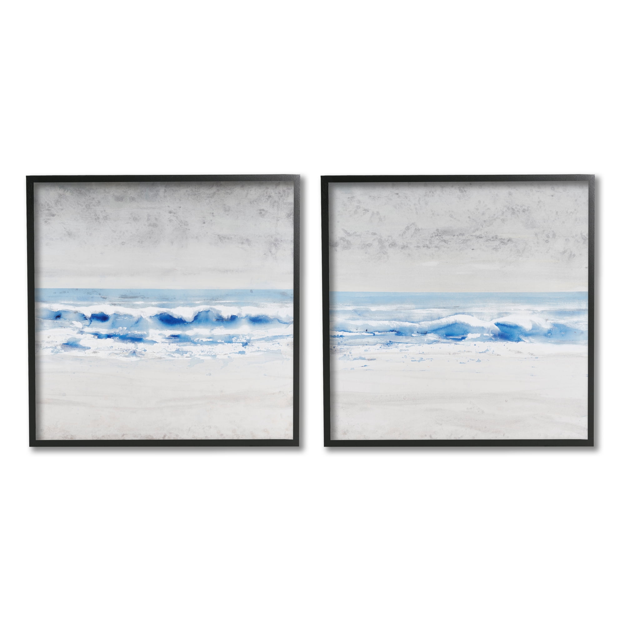 Stupell Industries Abstract Rolling Beach Waves Nautical Shoreline ...