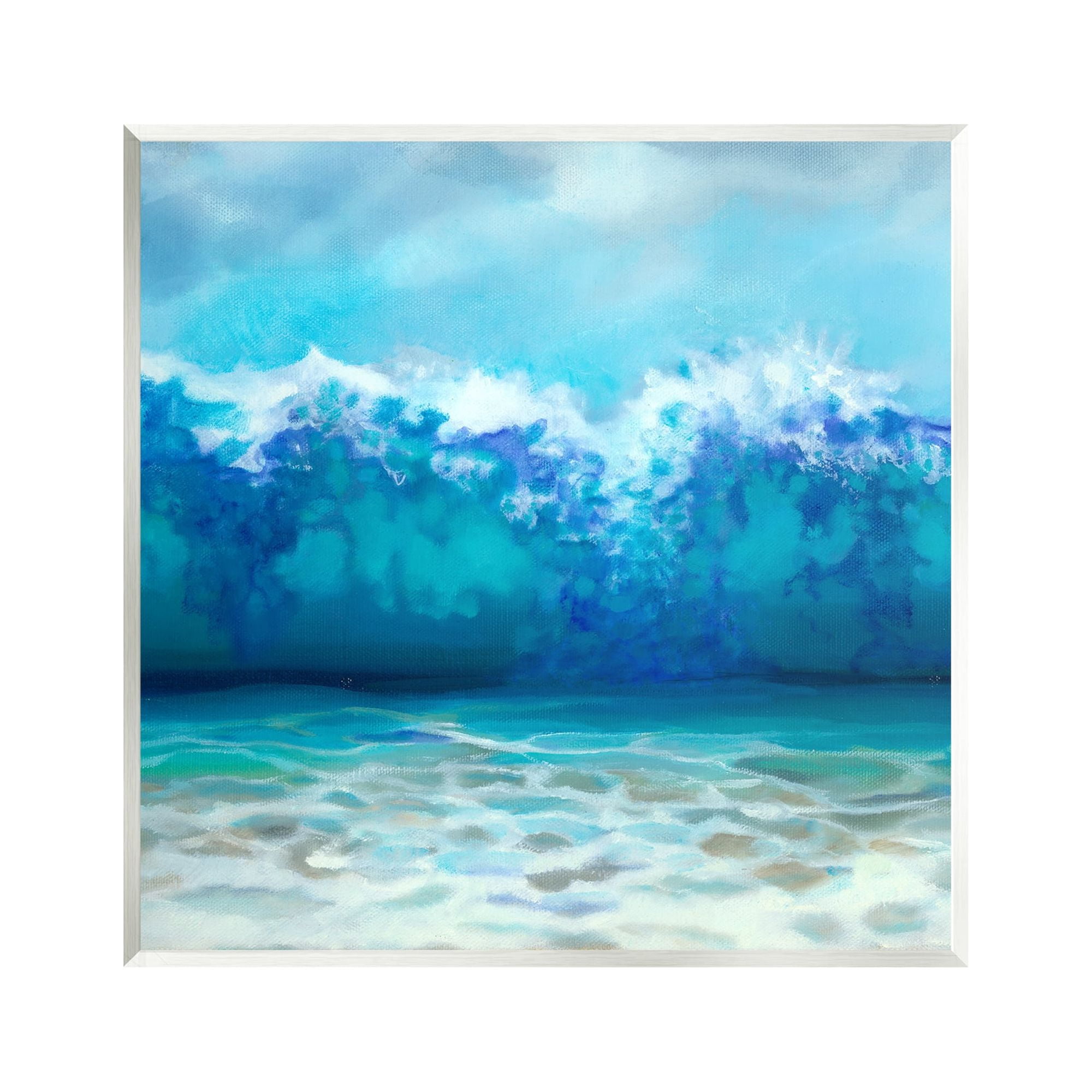 Stupell Industries Abstract Tsunami Waves Beach Tide Coastal Painting ...
