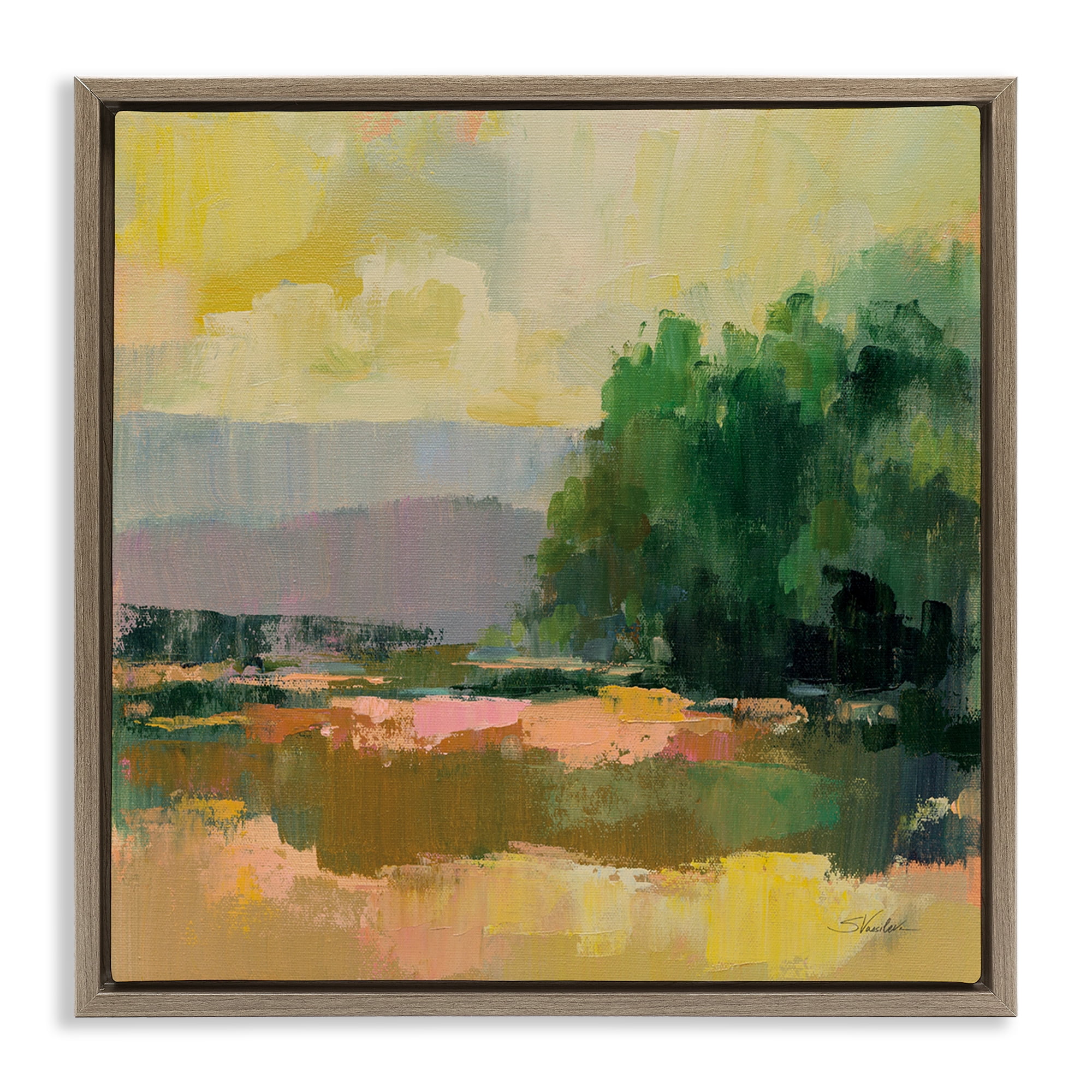 Stupell Industries Abstract Willow Tree Landscape & Nature Painting ...