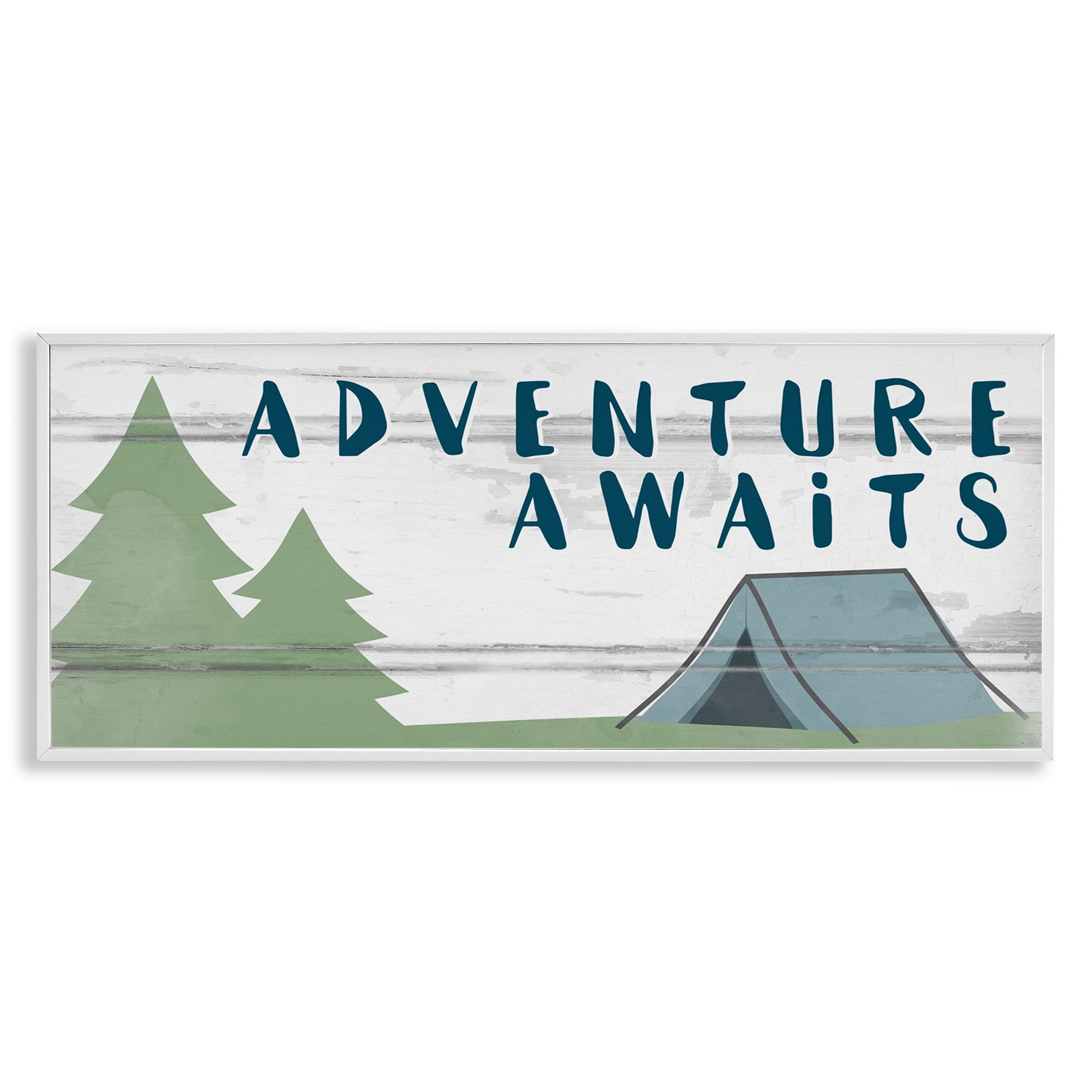 Stupell Industries Adventure Awaits Camping Scene Art for Kids Painting ...