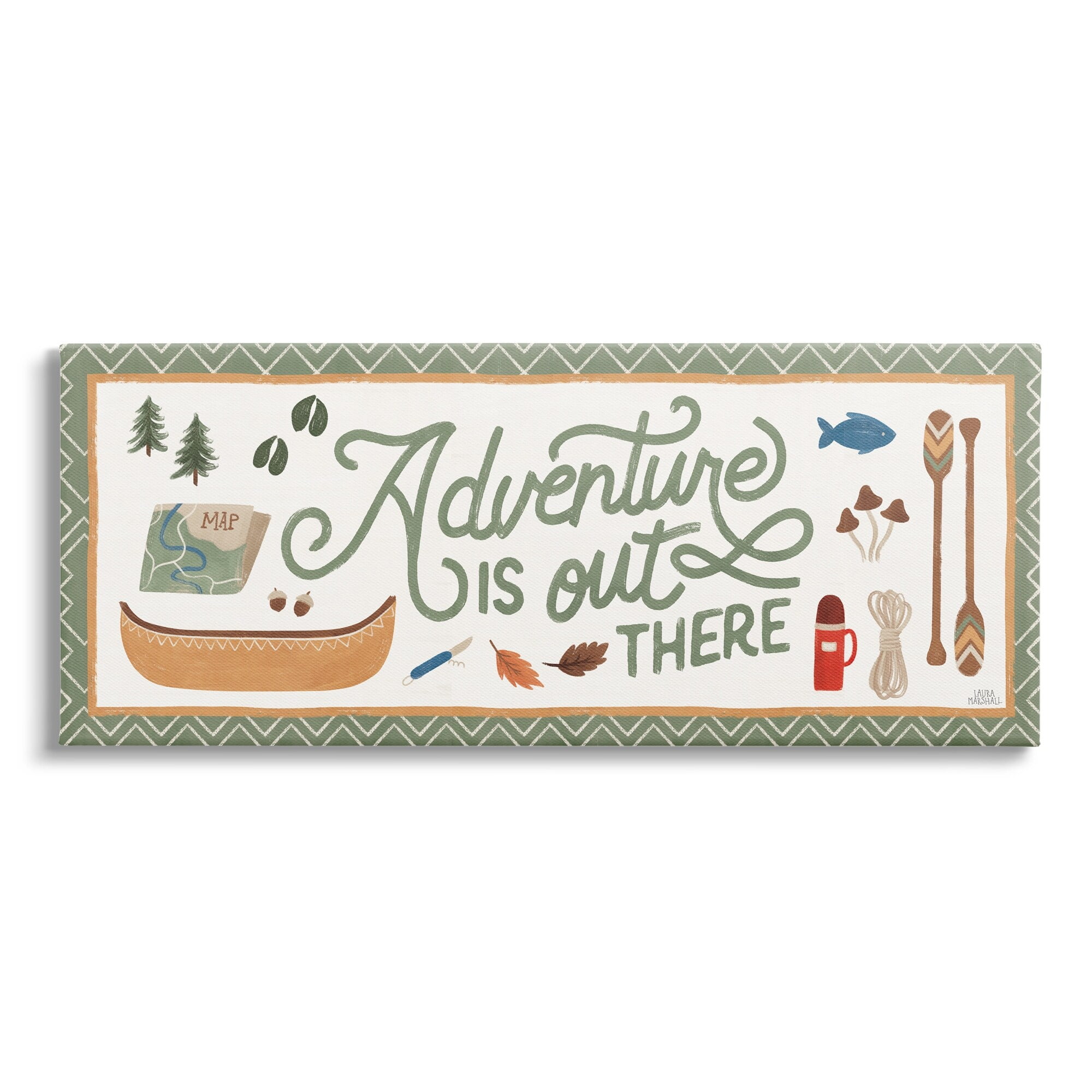 Stupell Industries Adventure Out There Calligraphy Sign Autumn Cabin ...