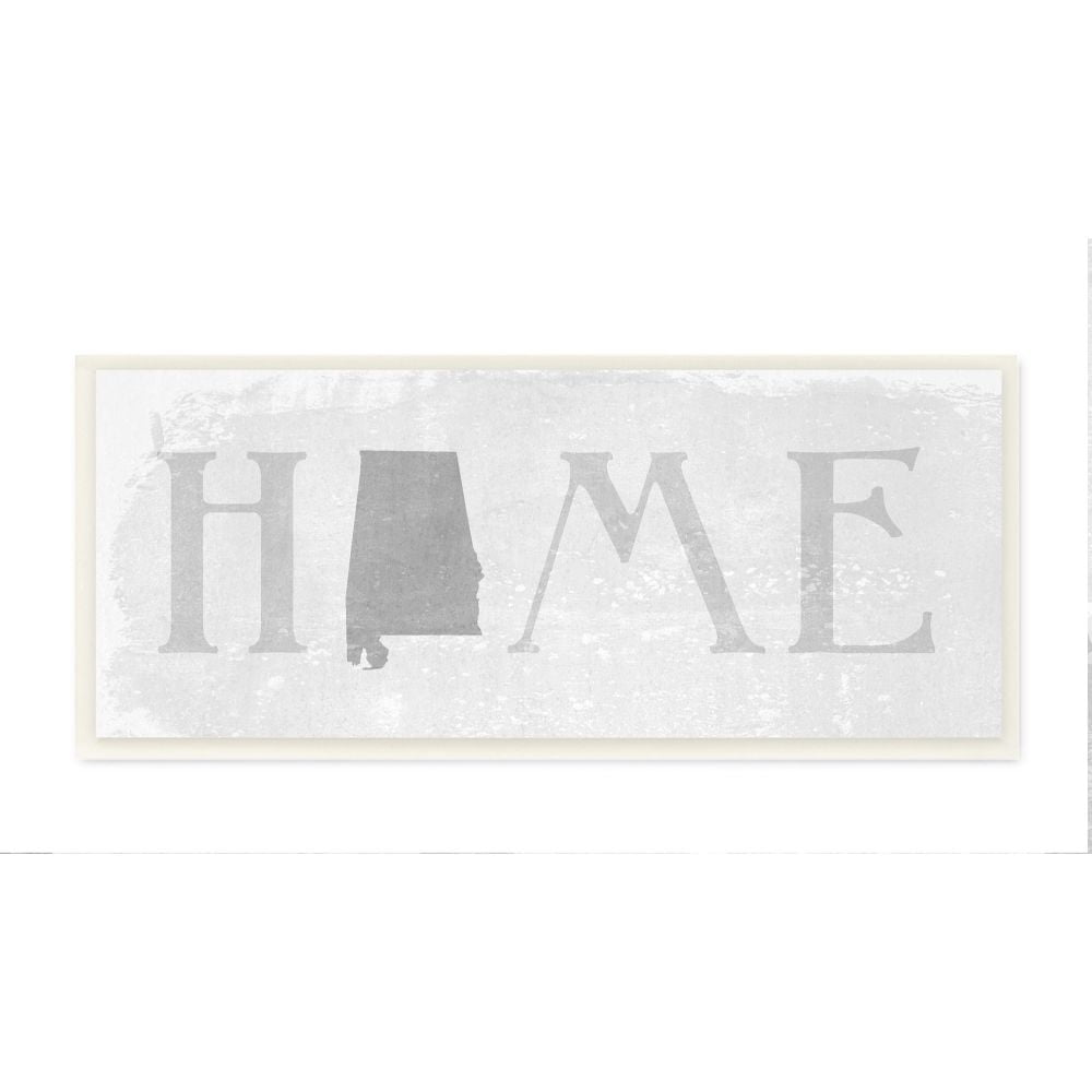 Stupell Industries Alabama Home State Map Wall Plaque Art by Daphne ...