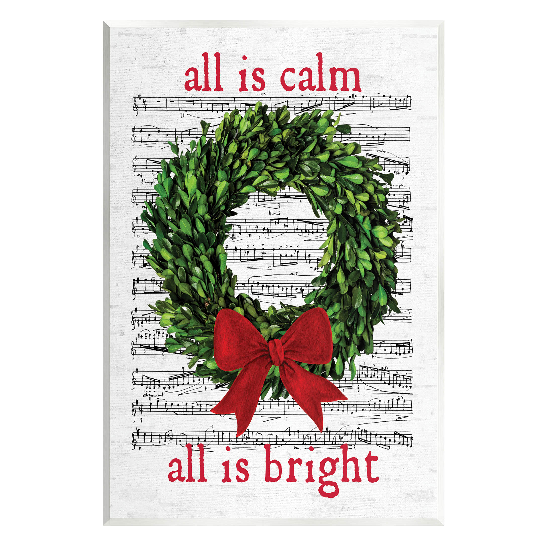 Stupell Industries All Is Calm Christmas Song Graphic Art Unframed Art ...