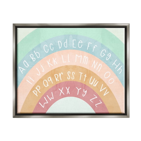 Stupell Industries Alphabet Letters Rainbow Canvas Art - 21x17 ...