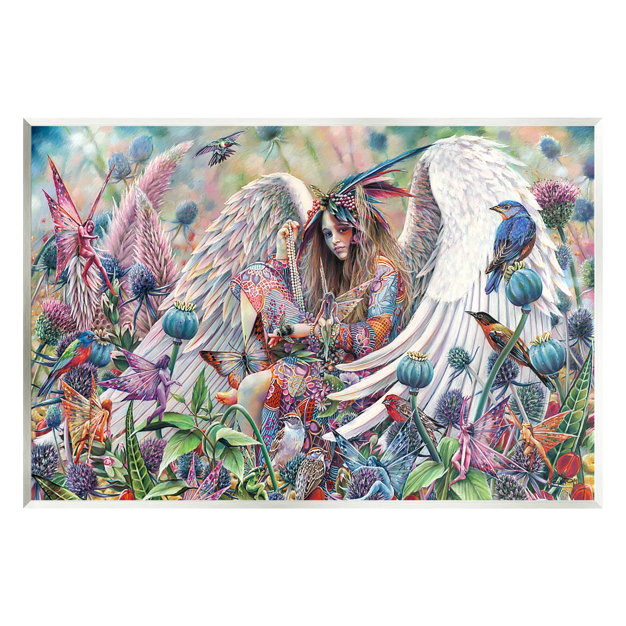 Stupell Industries Angel & Fairies Vivid Meadow Fairy Tales & Fantasy ...