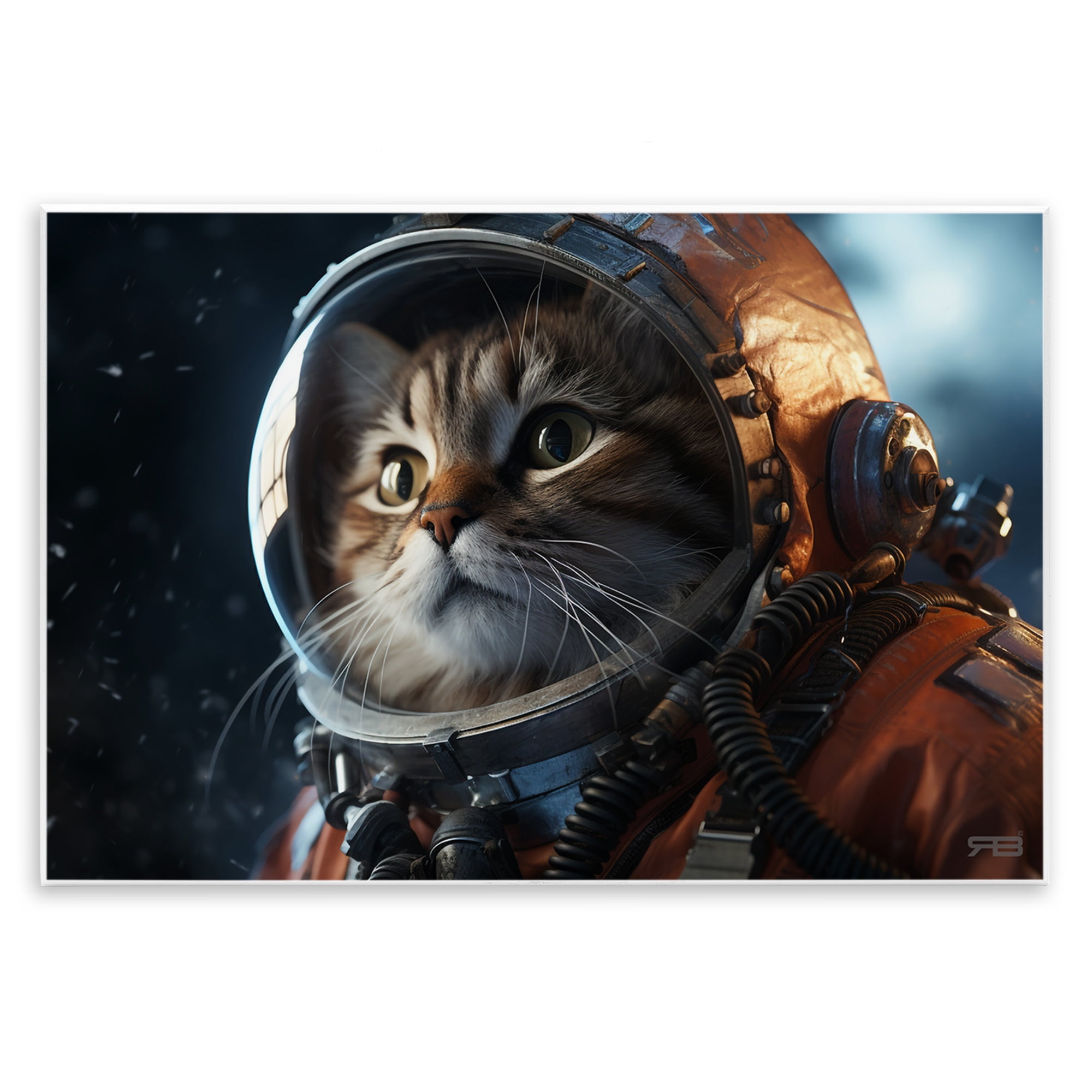 Stupell Industries Astronaut Cat in Space Animals & Insects Painting ...