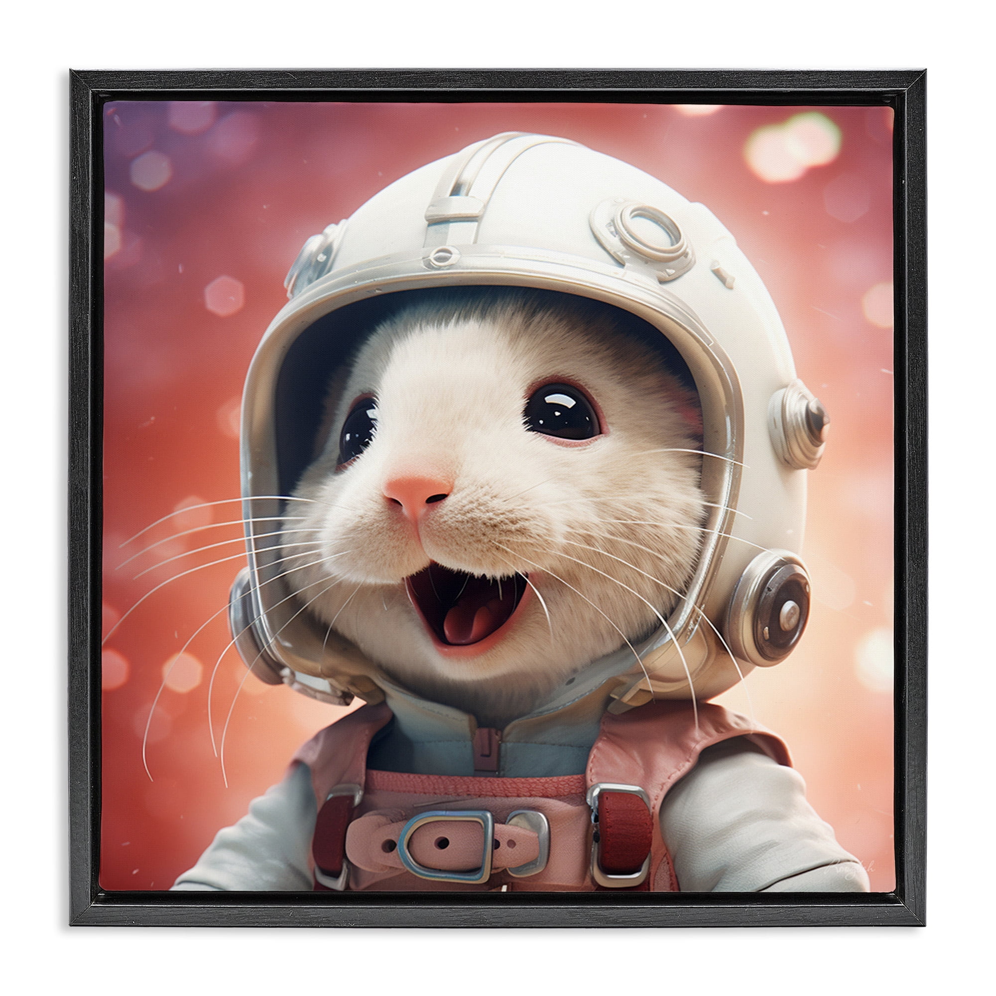 Stupell Industries Astronaut Mouse Portrait Animals & Insects Painting ...