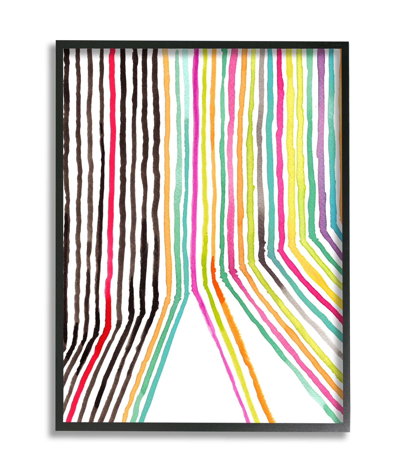 Stupell Industries Asymmetrical Line Breaks Between Fold Vibrant ...