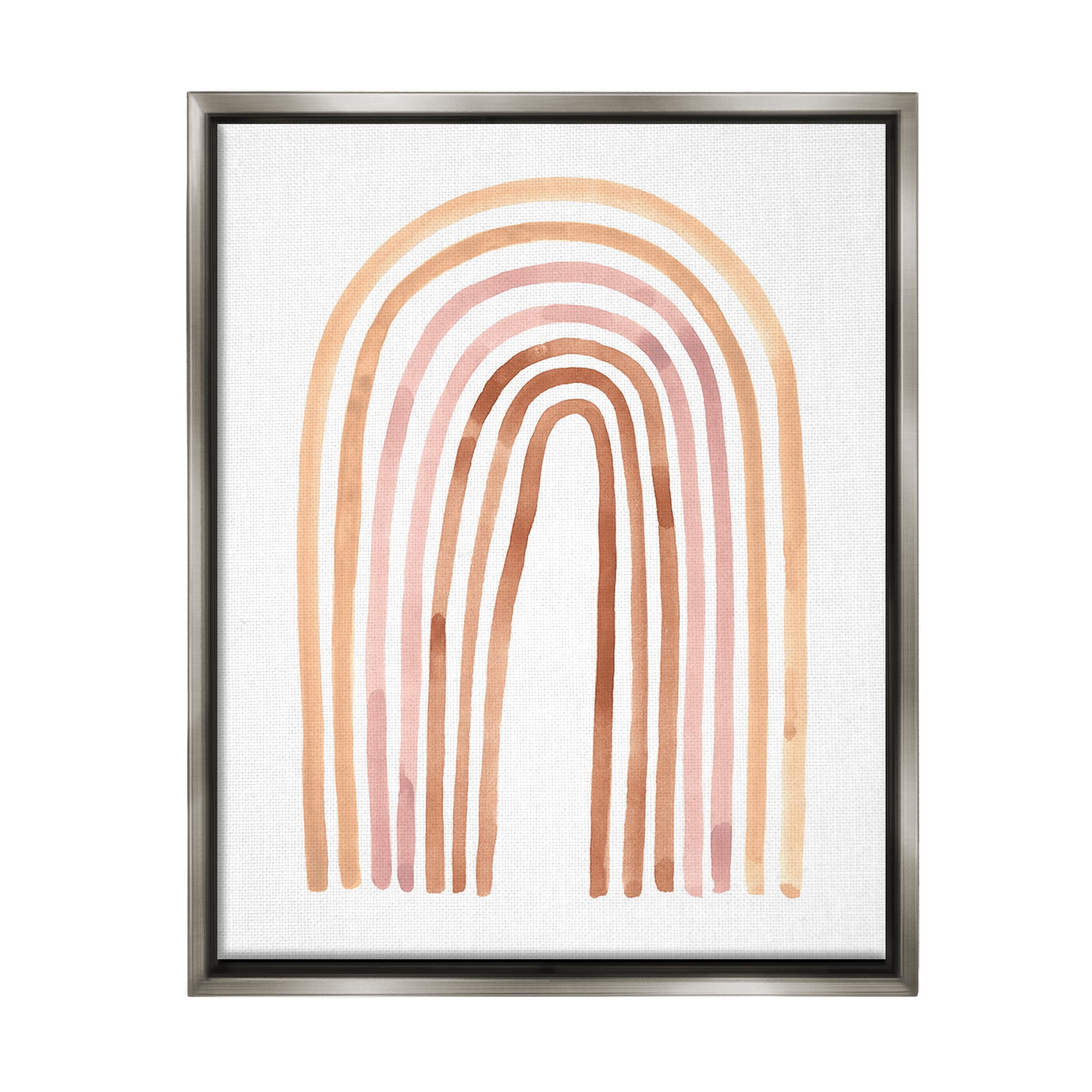 Stupell Industries Asymmetrical Rainbow Arch Landscape Painting Gray ...