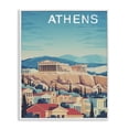 Stupell Industries Athens Topography Cityscape White Framed Giclee Art ...