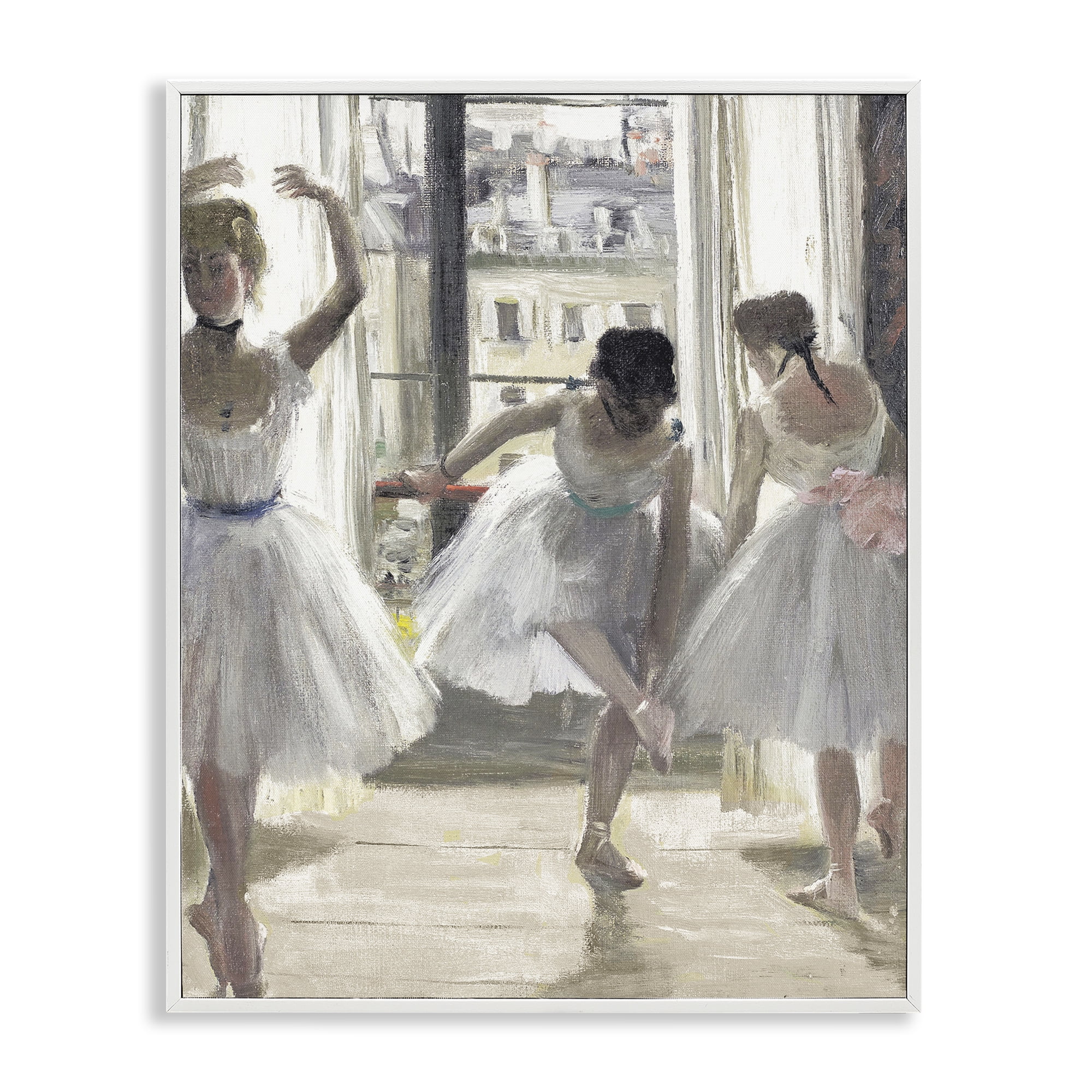 Stupell Industries Ballet Class In Practice White Framed Giclee Art ...