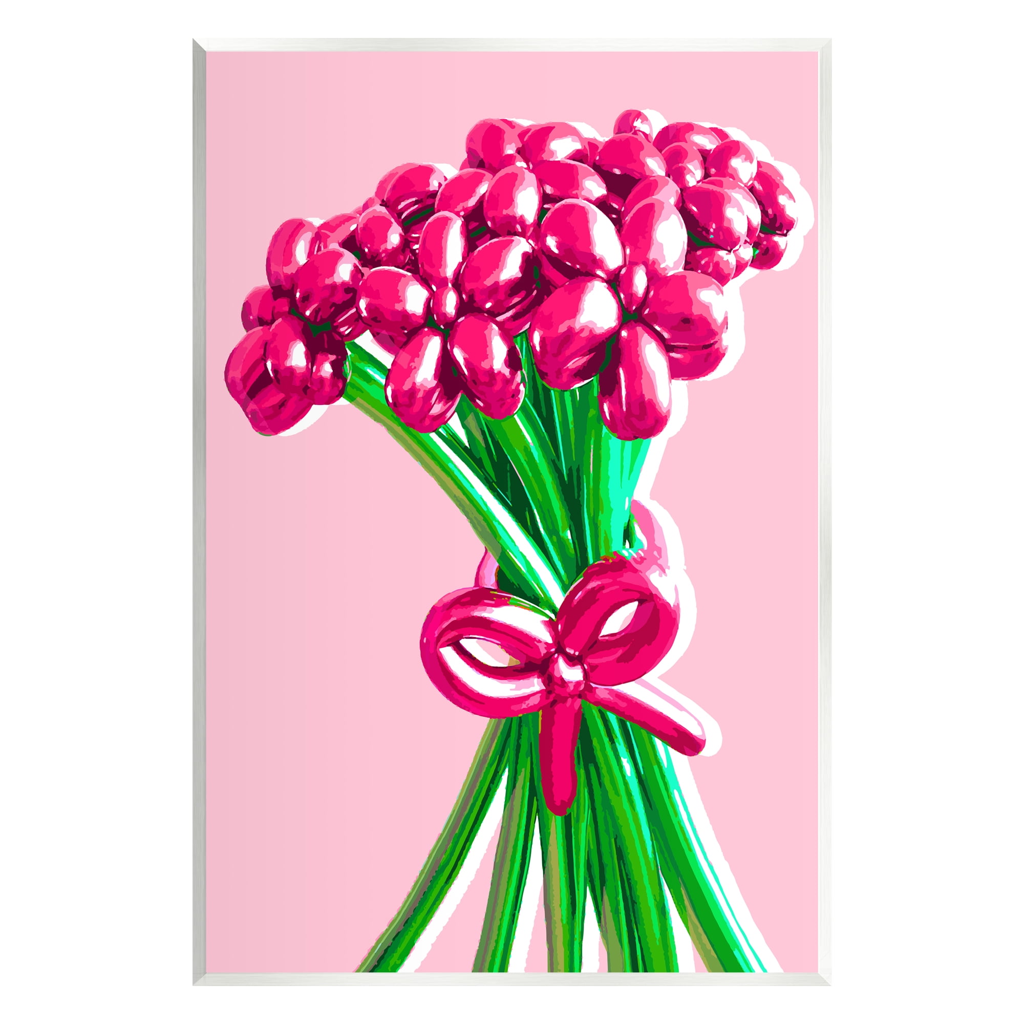 Stupell Industries Balloon Flower Bouquet Abstract Painting Wall Art ...