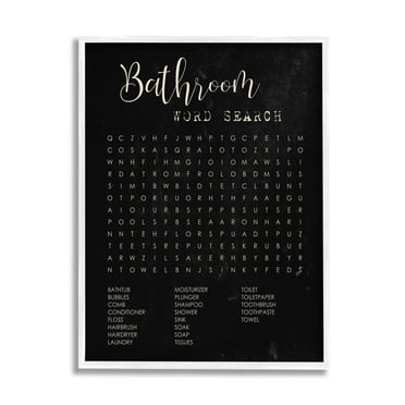 Stupell Industries Which Side Funny Bathroom Word Design, 24 x 30 ...