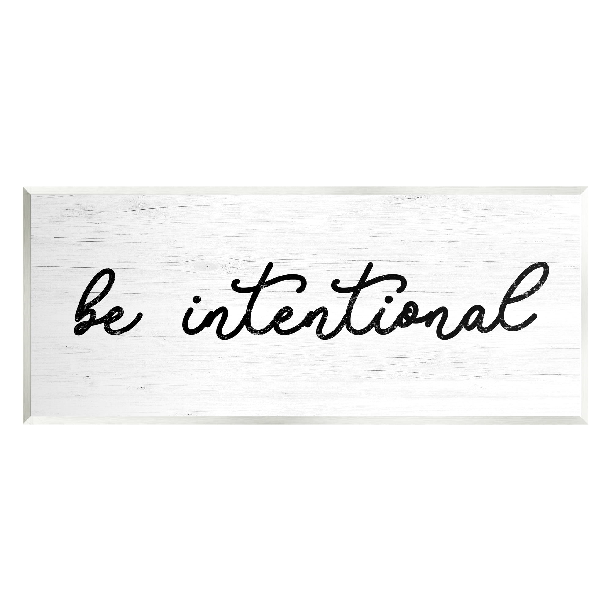 Stupell Industries Be Intentional Motivational Quote Plaque Unframed ...