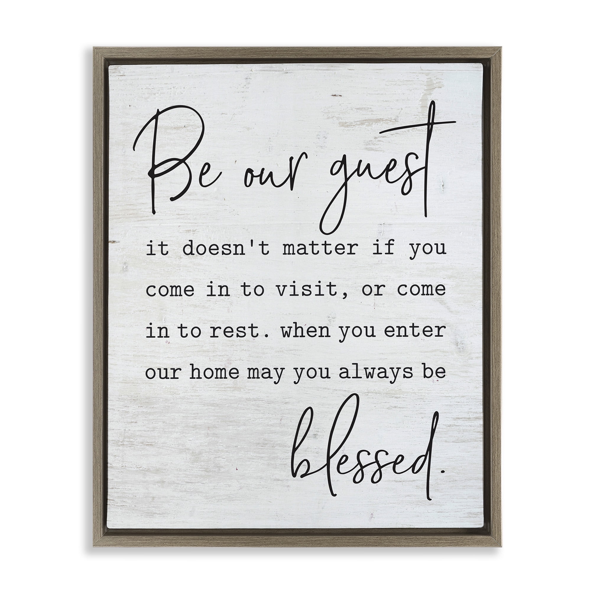 Stupell Industries Be Our Guest Family Welcome Inspirational Painting ...