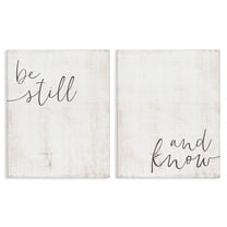 Stupell Industries Be Still And Know Calligraphy Inspirational Phrase ...