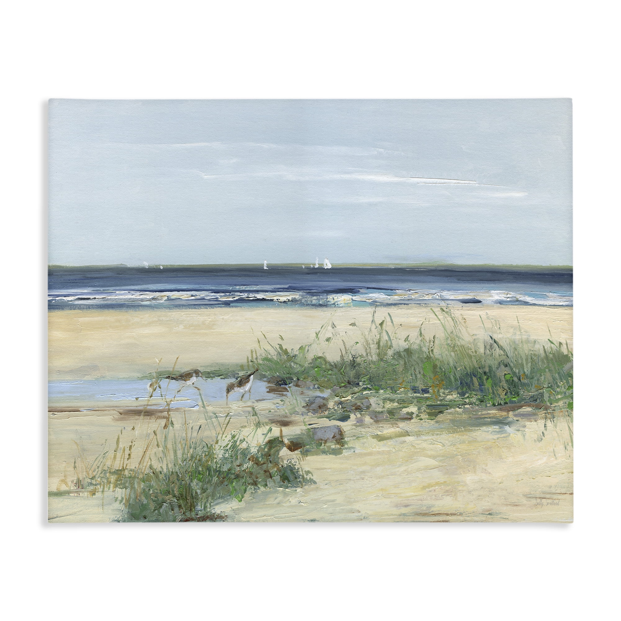 Stupell Industries Beach Marsh Sandpipers Canvas Wall Art, design by ...