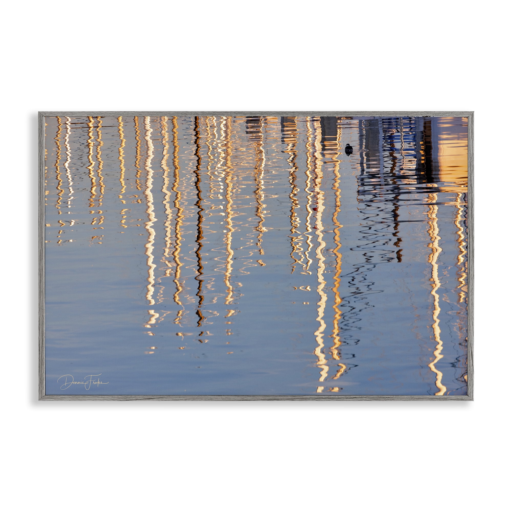 Stupell Industries Beach Post Reflections Coastal Photography Gray ...