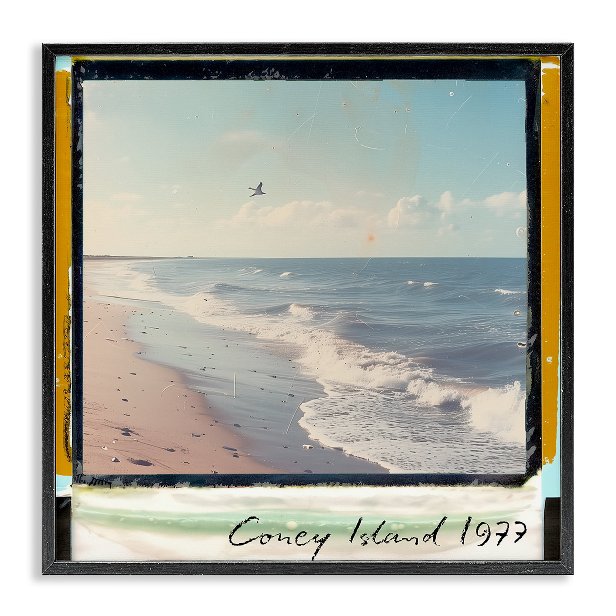 Stupell Industries Beach Trip '77 Film Black Framed Giclee Art design ...