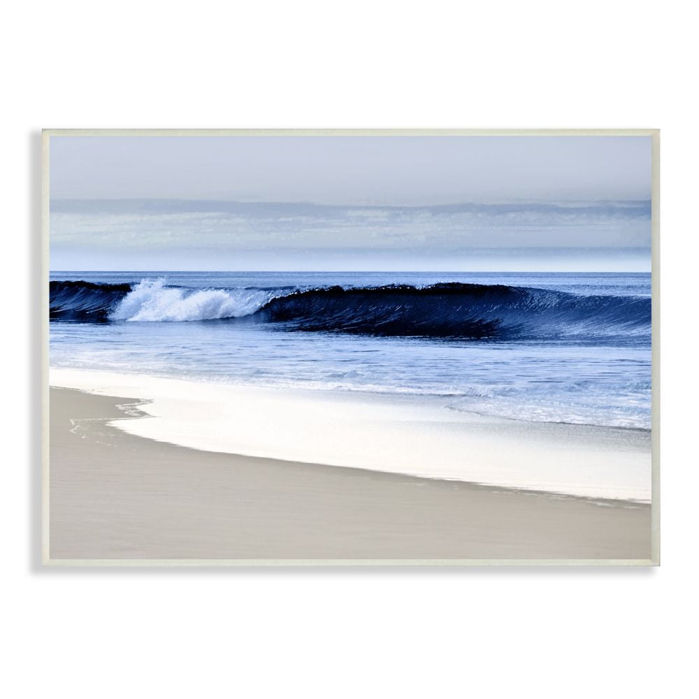 Stupell Industries Beach Waves On Sand Sea Photograph Wall Plaque by ...