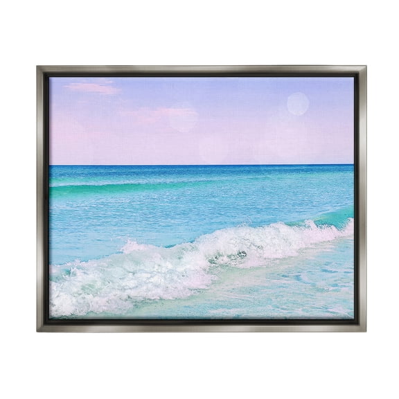 Stupell Industries Rocky Shore Beach Waves Landscape Painting Black ...