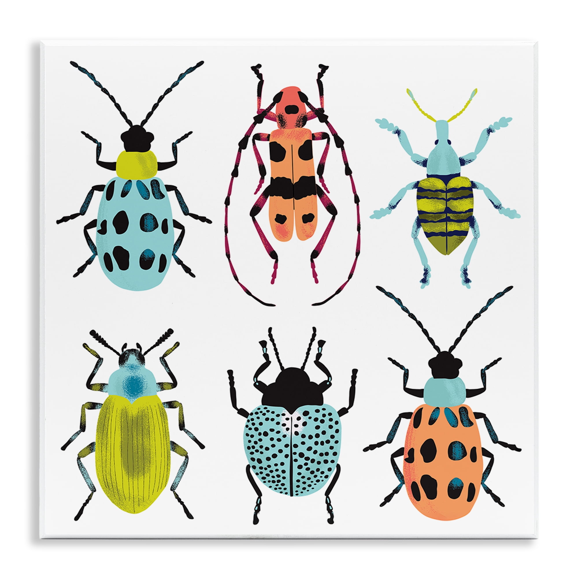 Stupell Industries Beetles & Bugs Collection Wall Plaque Art, design by ...