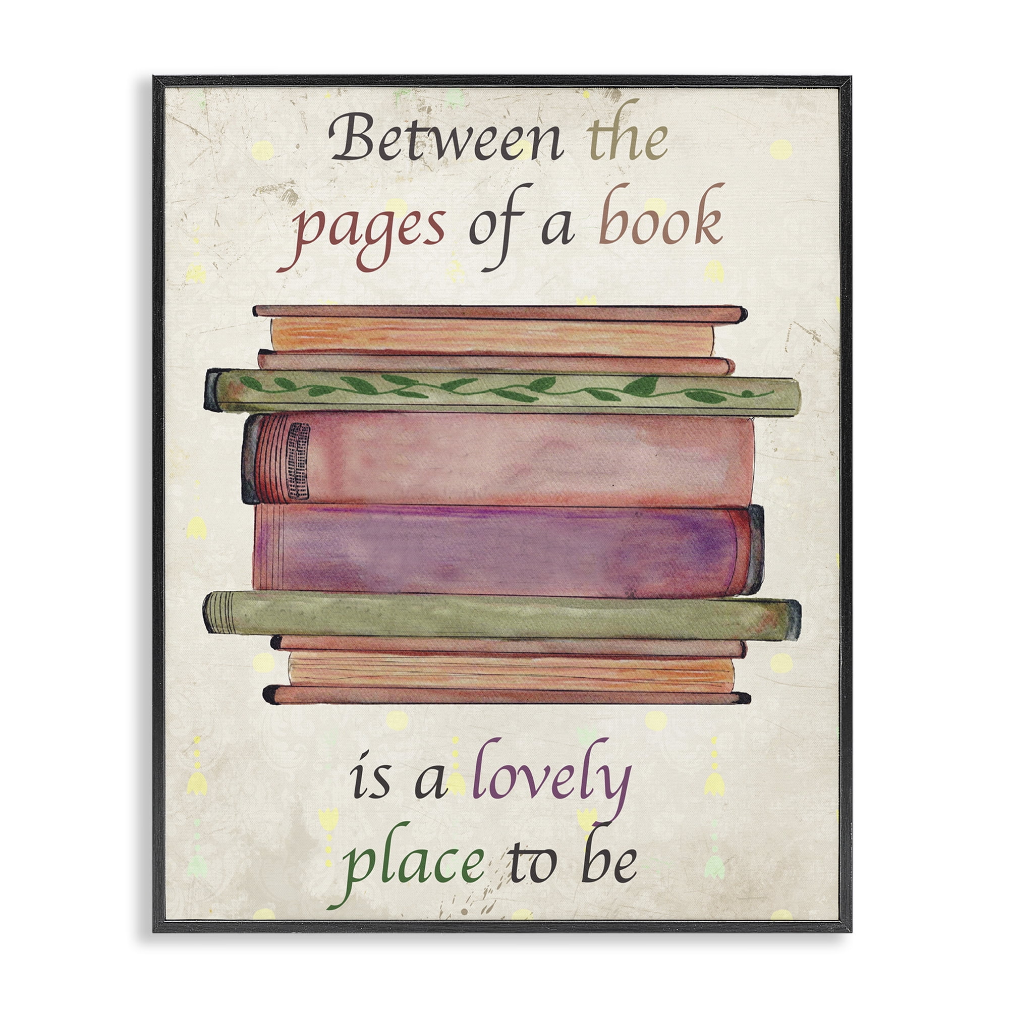 Stupell Industries Between Pages Of A Book Black Framed Giclee Art ...