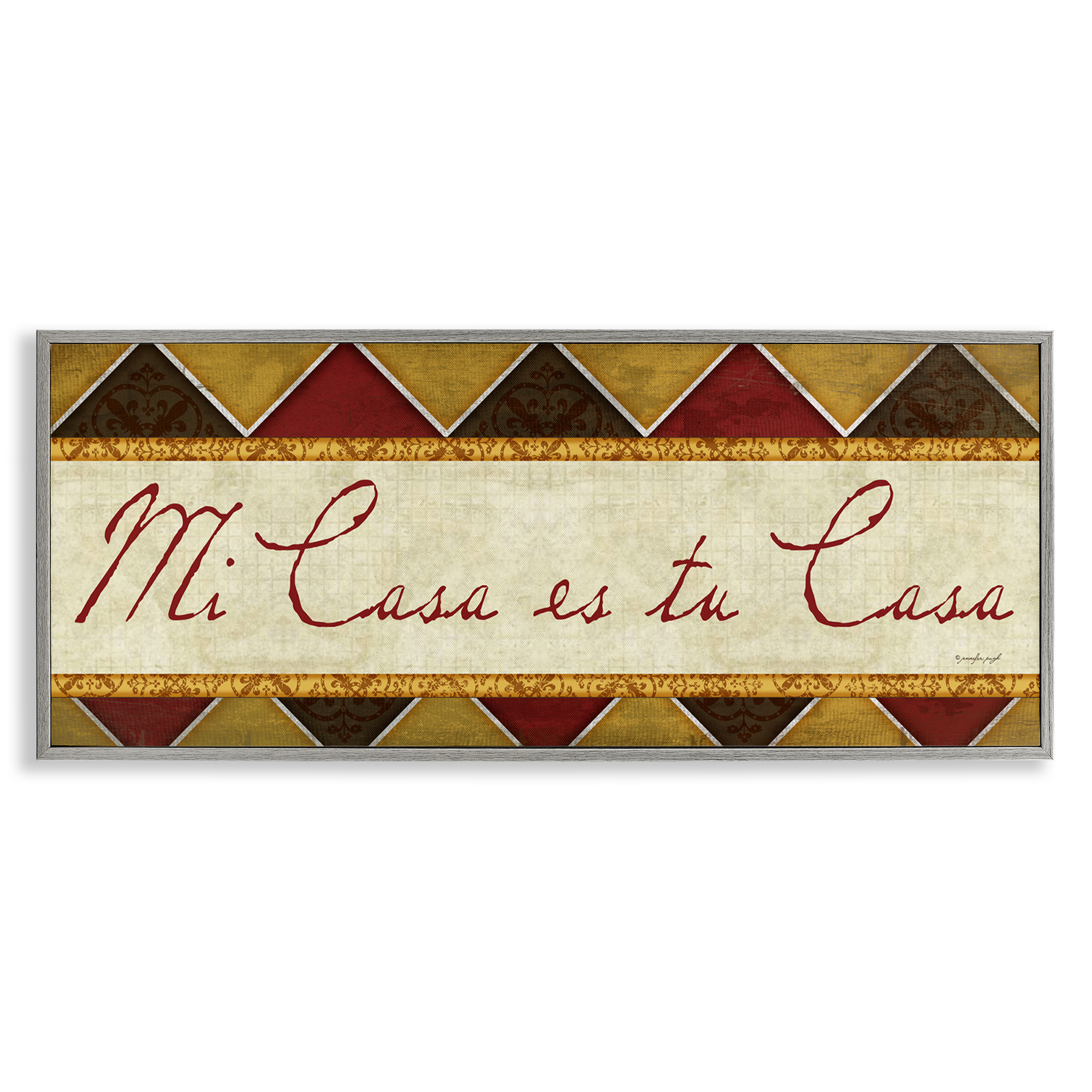 Stupell Industries Bienvenida Mi Casa Tu Casa Signs and Rules Painting ...