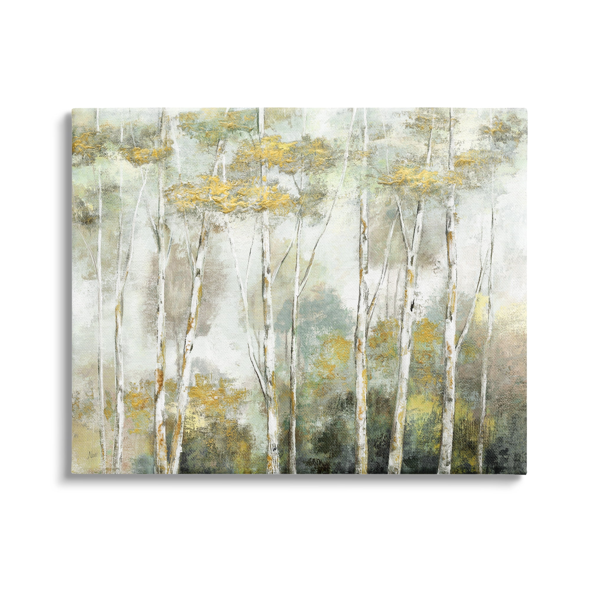 Free Shipping! Stupell Industries Birch Tree Forest Canvas Wall Art ...