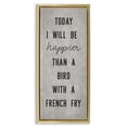 Stupell Industries Bird With A French Fry Gold Framed Floater Canvas ...