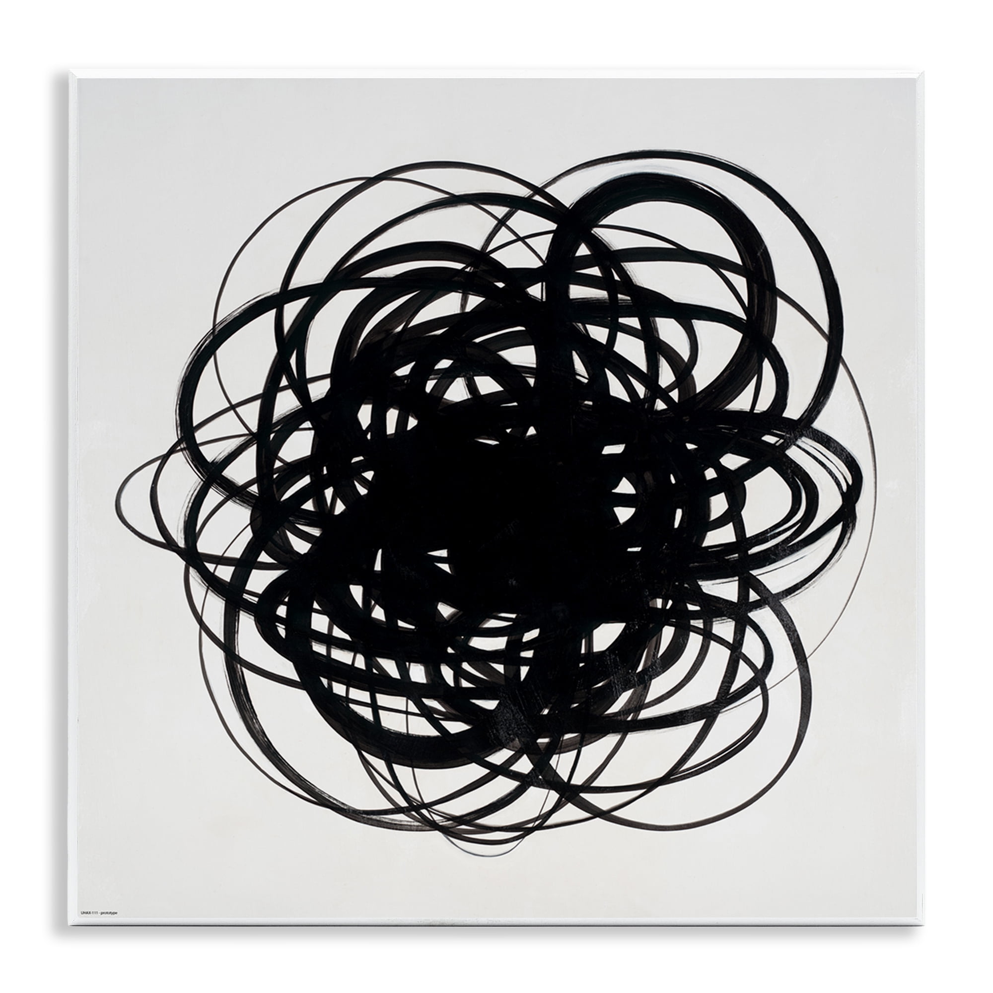 Stupell Industries Black Chaotic Scribble Abstract Painting Unframed ...